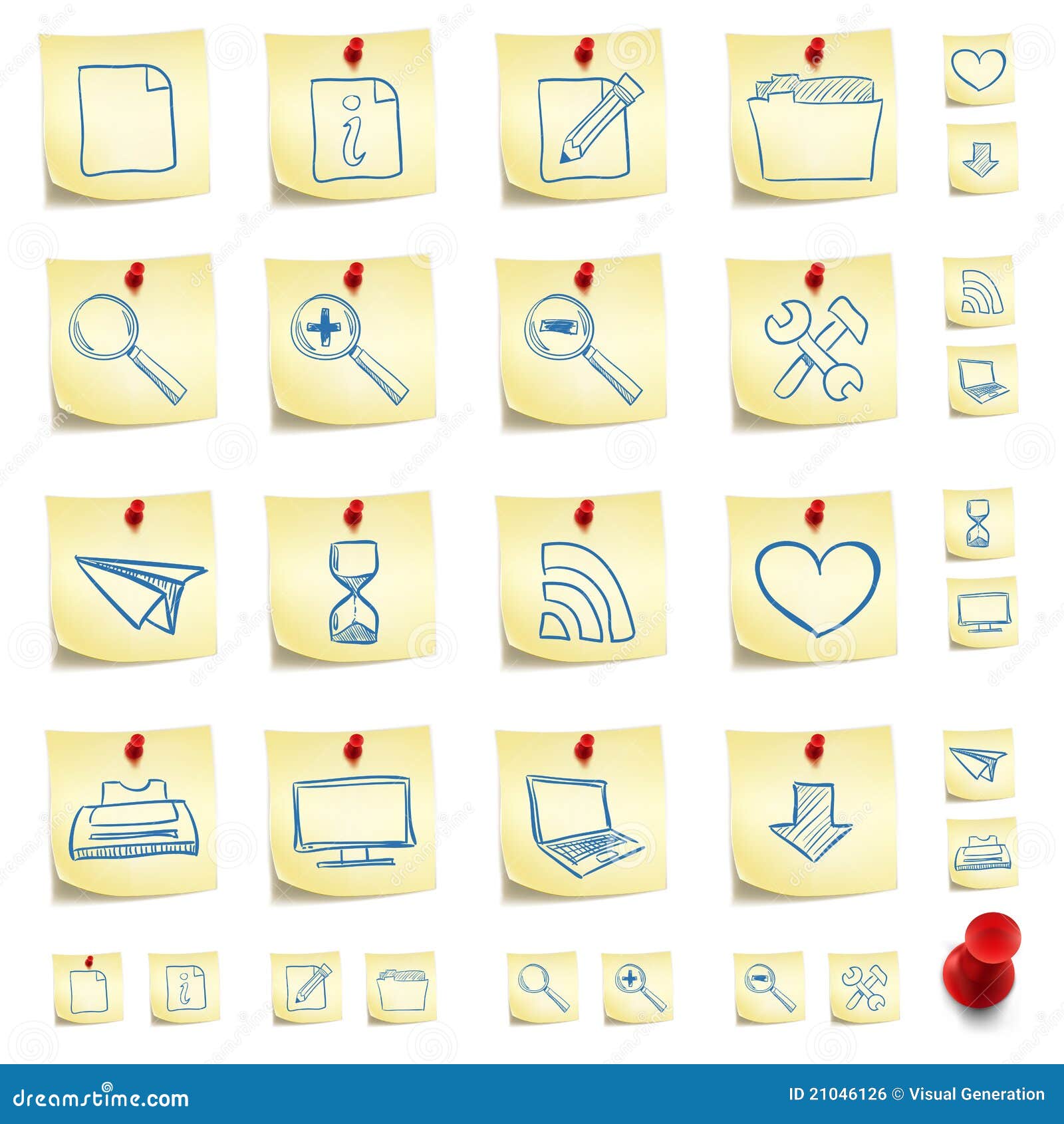 Sticker Icon Set stock vector. Illustration of business - 21046126