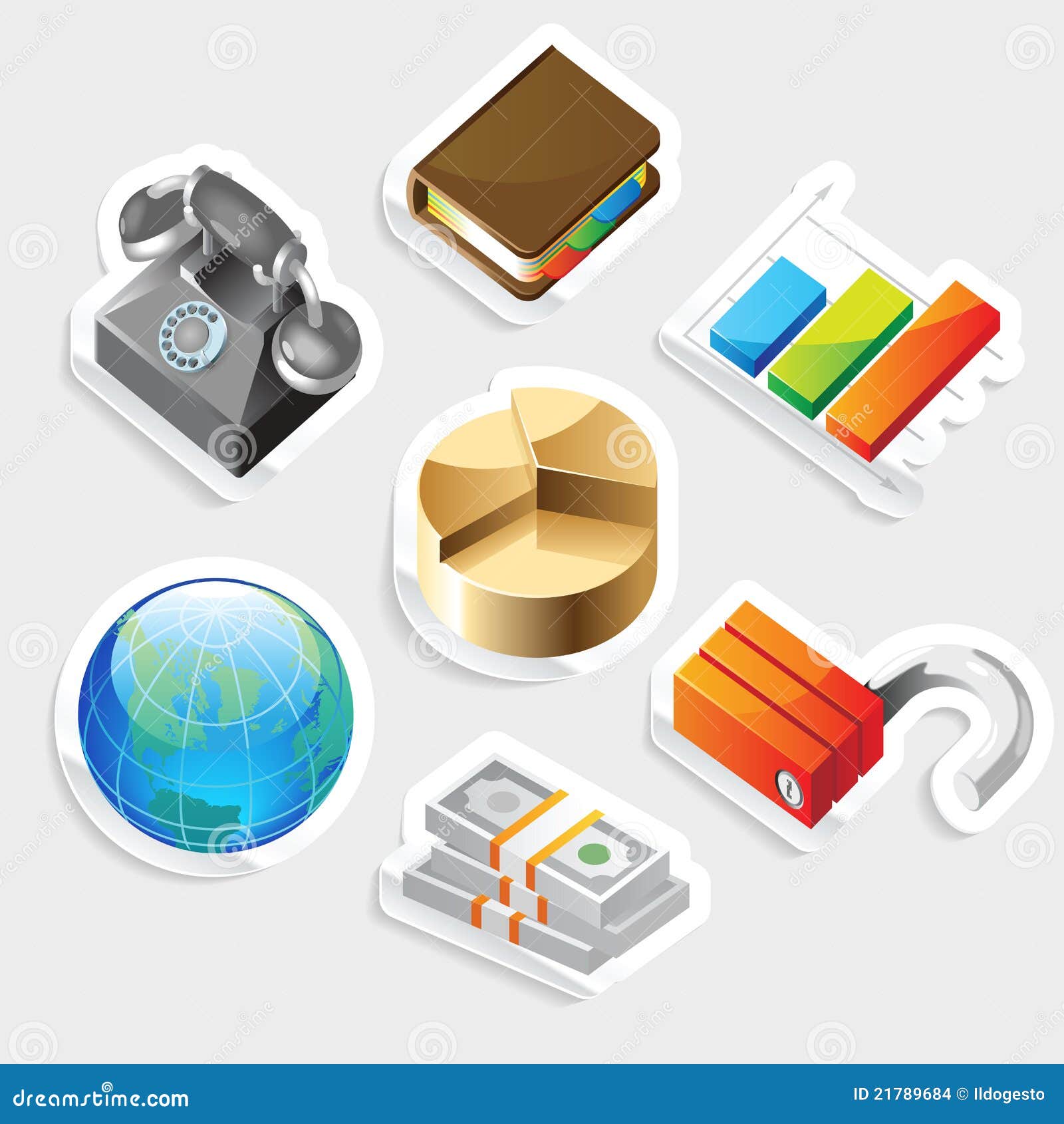 Sticker Icon Set for Business Metaphors Stock Vector - Illustration of ...