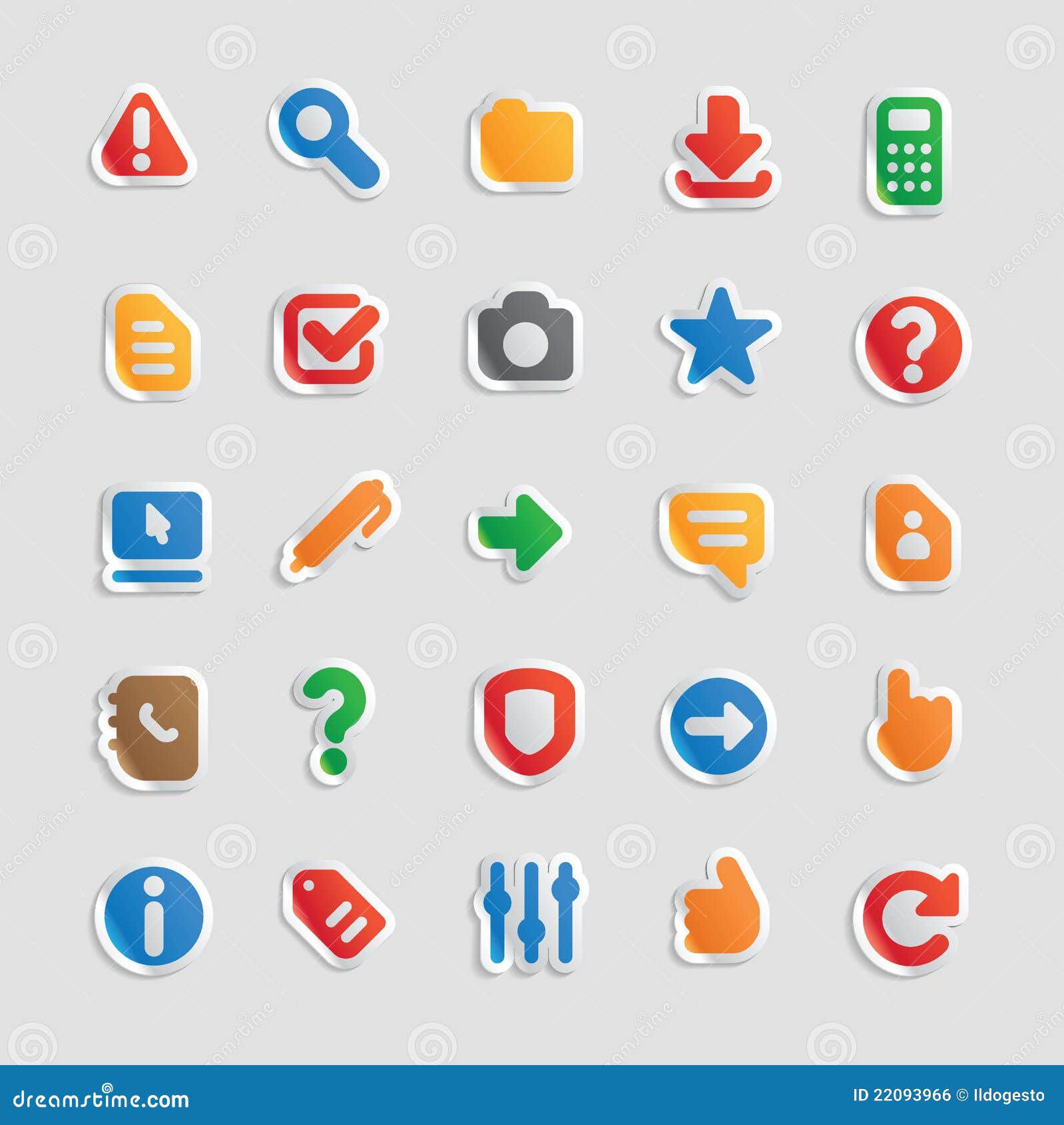 Sticker Icons for Interface Stock Vector - Illustration of interface ... Sticker Icons for Interface Stock Vector - Illustration of interface ...