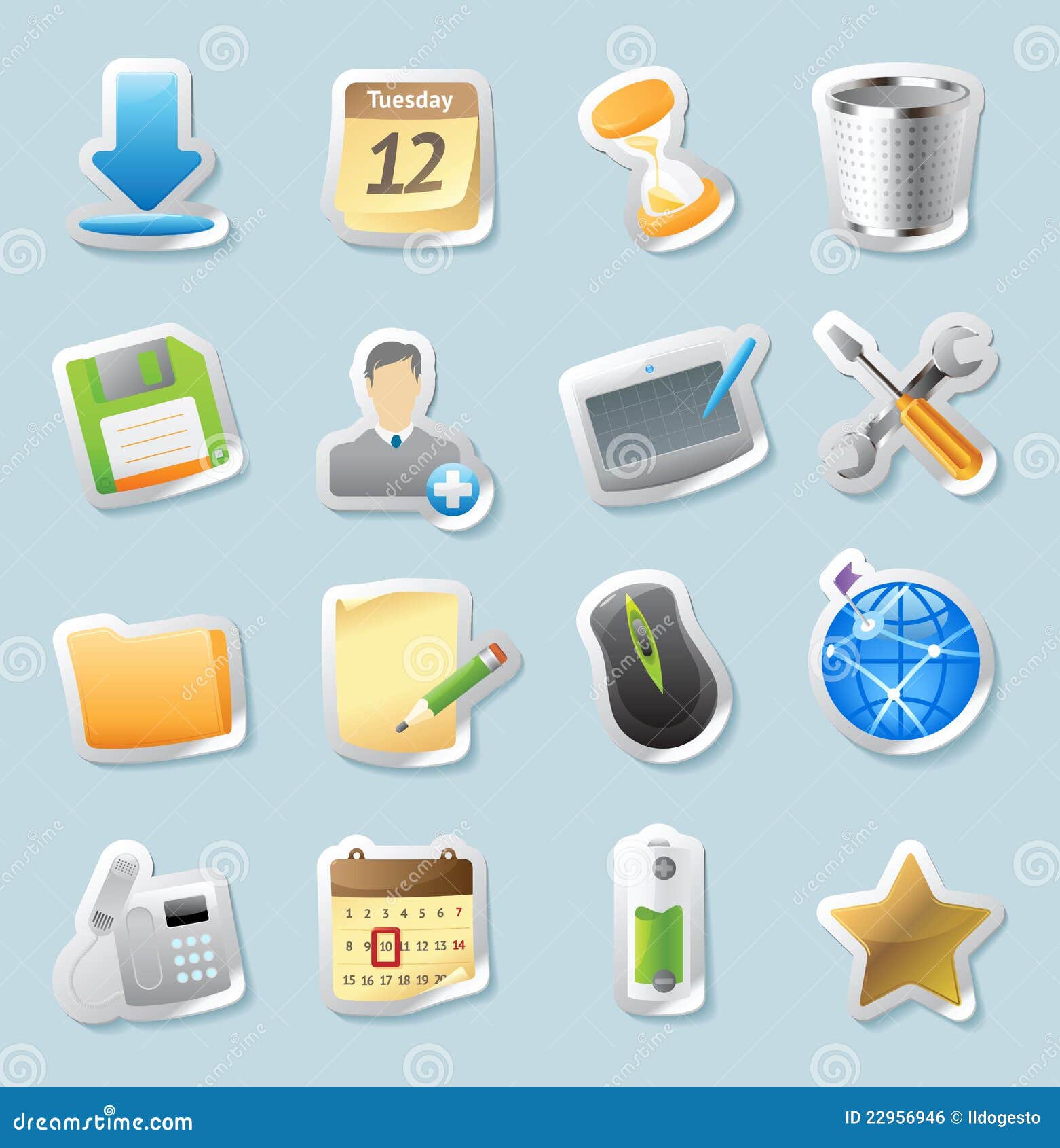 Sticker Icons For Signs And Interface Vector Illustration ... Sticker Icons For Signs And Interface Vector Illustration ...