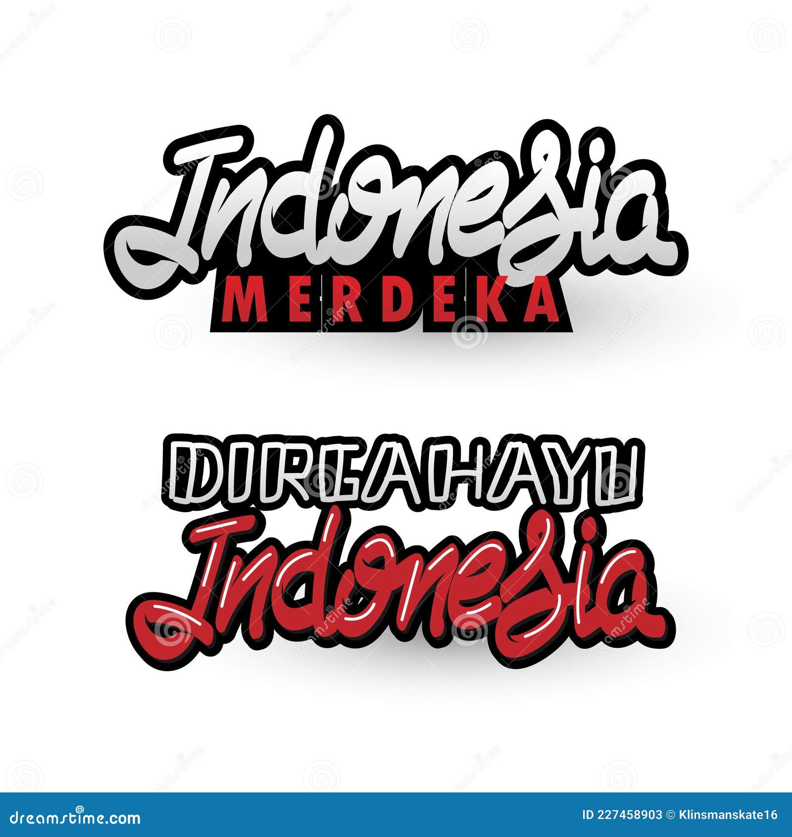 Sticker Indonesia Independence Day Design Isolated Stock Vector ...