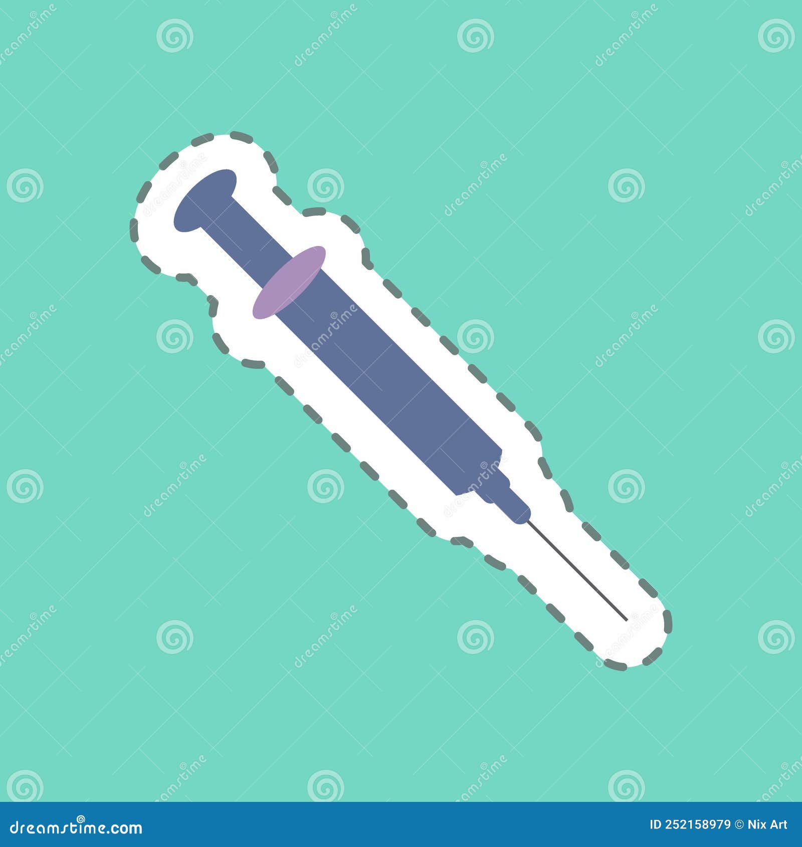 Sticker Injection - Line Cut - Simple Illustration,Editable Stroke ...