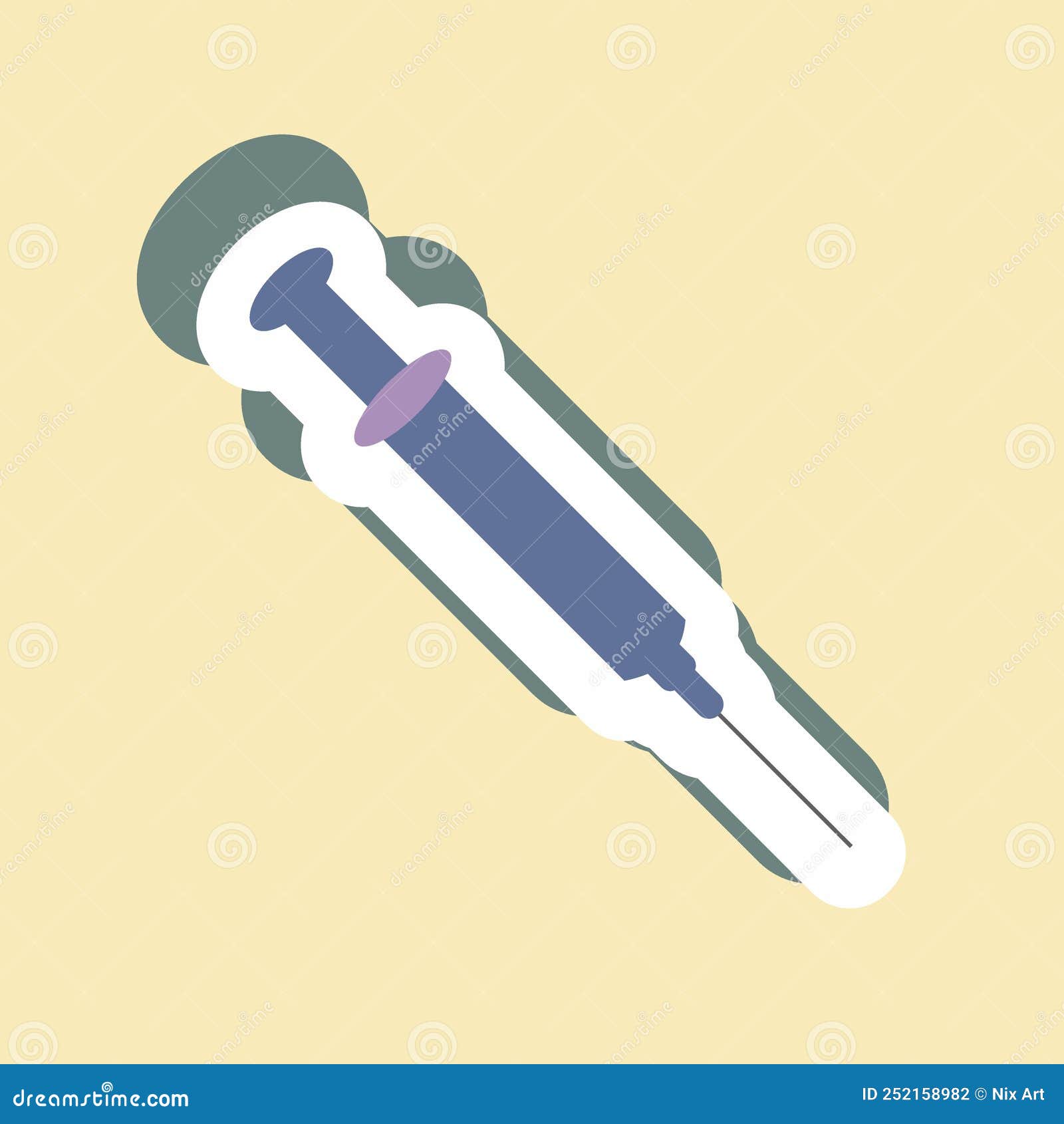 Sticker Injection - Simple Illustration,Editable Stroke Stock ...