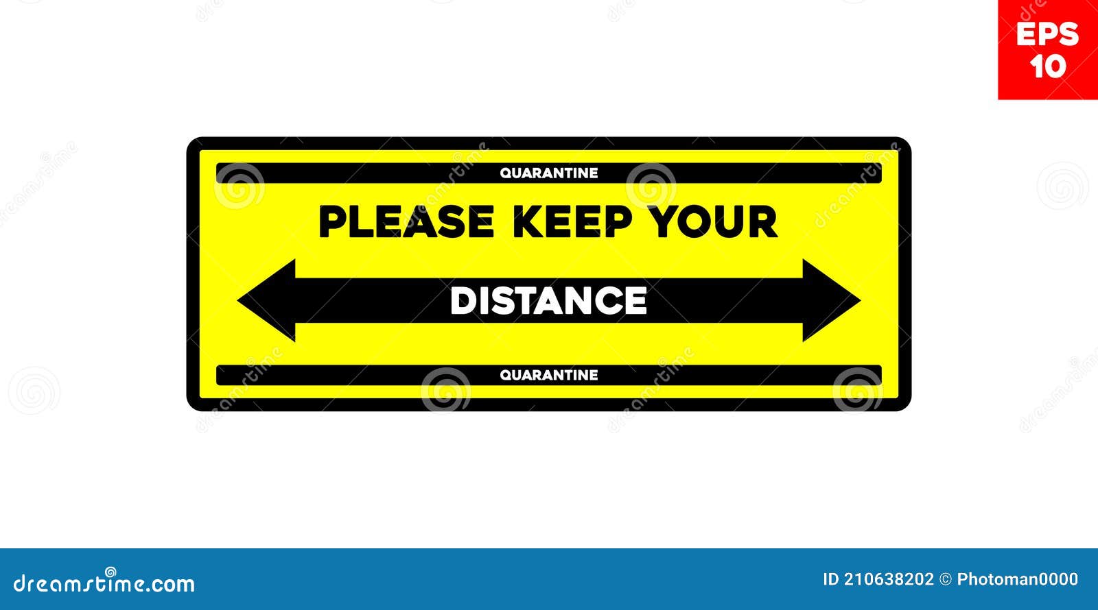 Sticker with an Inscription Keep Your Distance Stock Vector ...