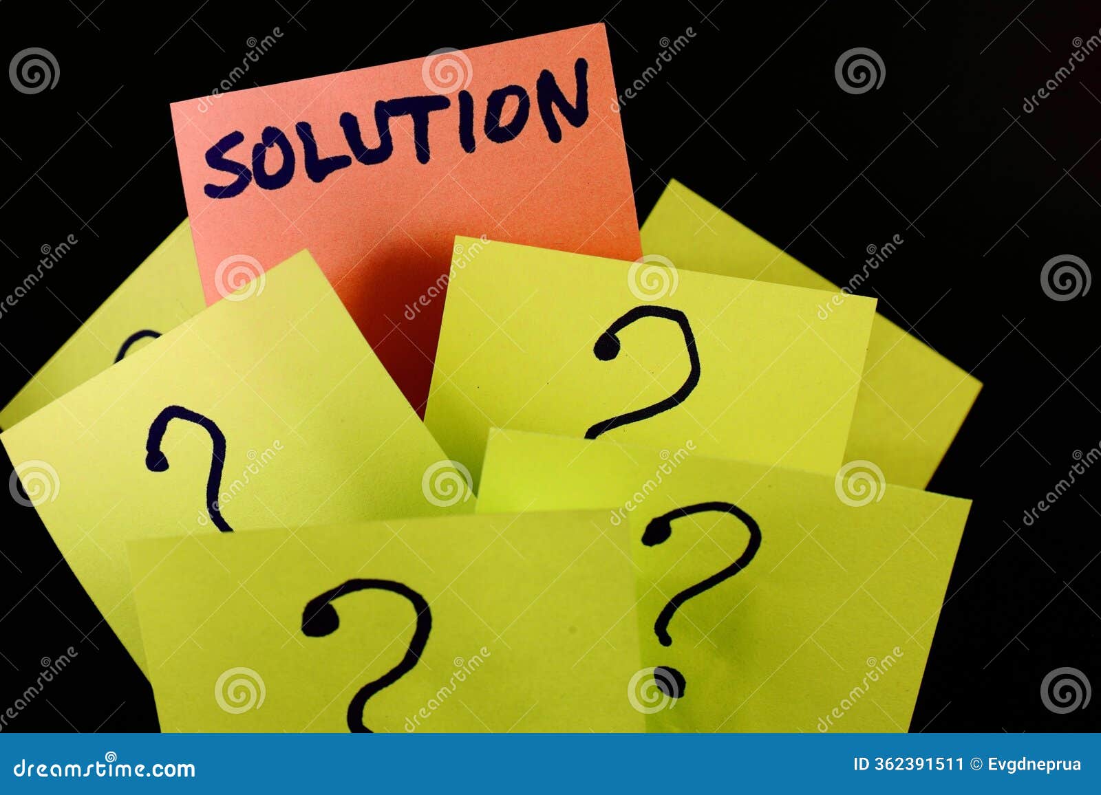 Sticker with the Inscription-solution on a Black Background, Concept ...