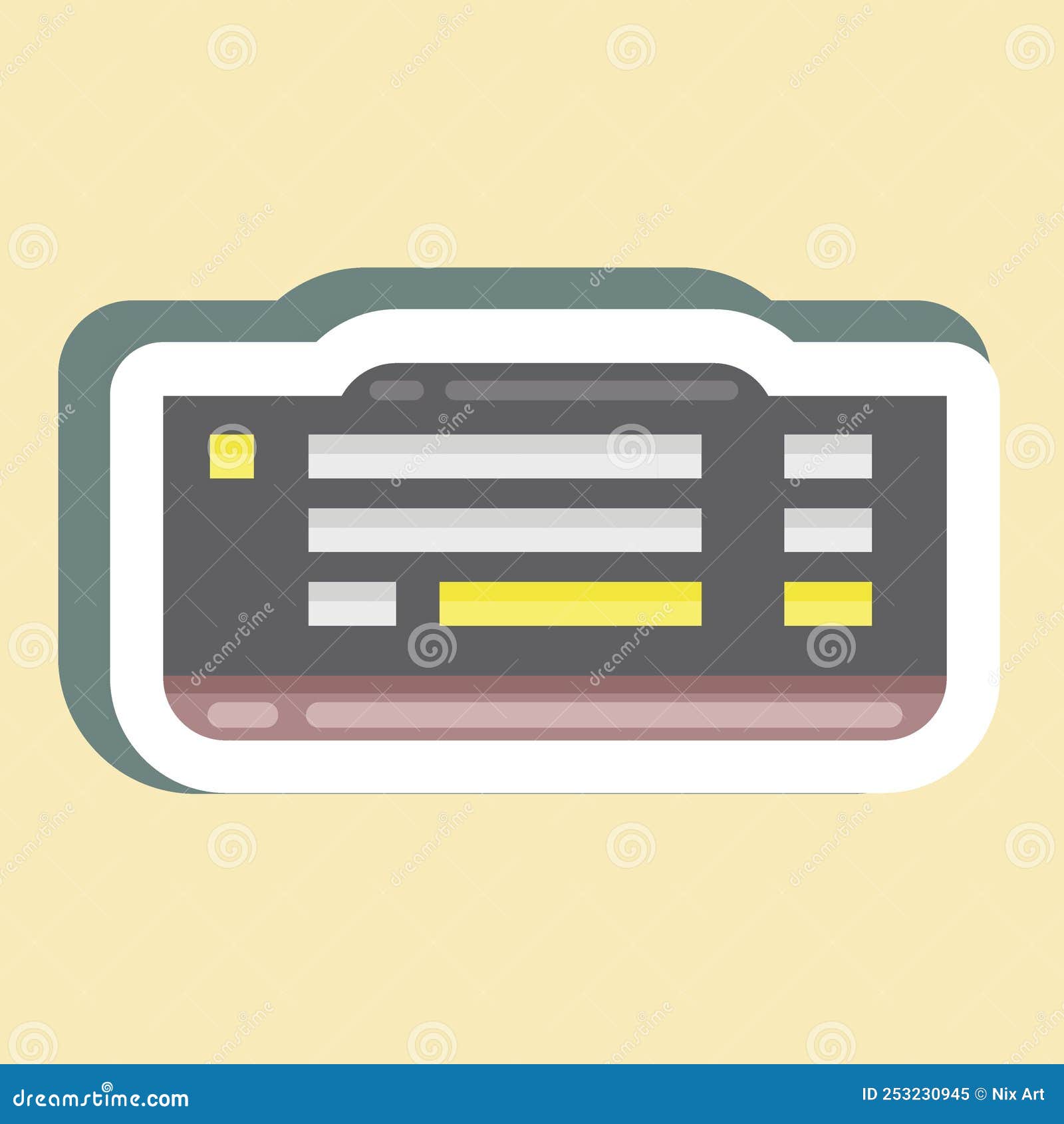 Sticker Keyboard. Suitable for Computer Components Symbol. Simple ...