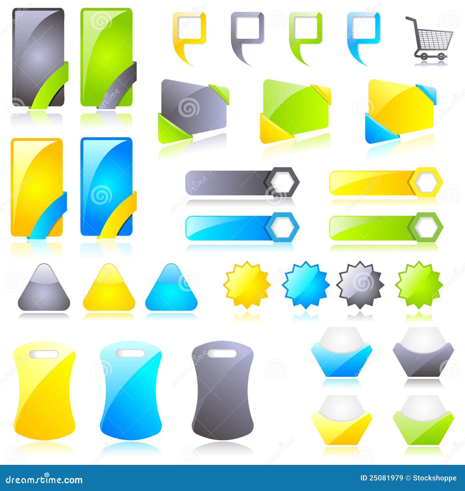 Sticker and Label stock vector. Illustration of icon - 25081979