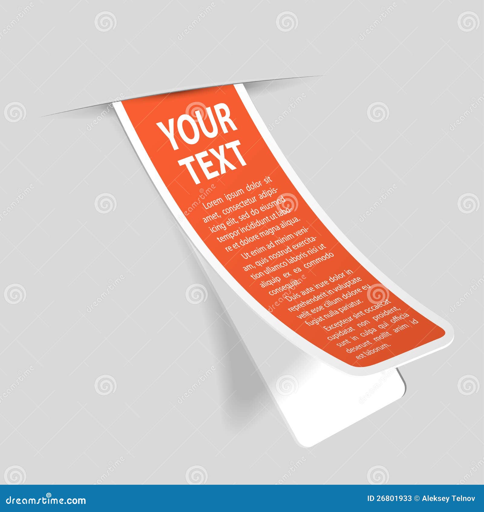 Sticker Label stock vector. Illustration of message, curved - 26801933