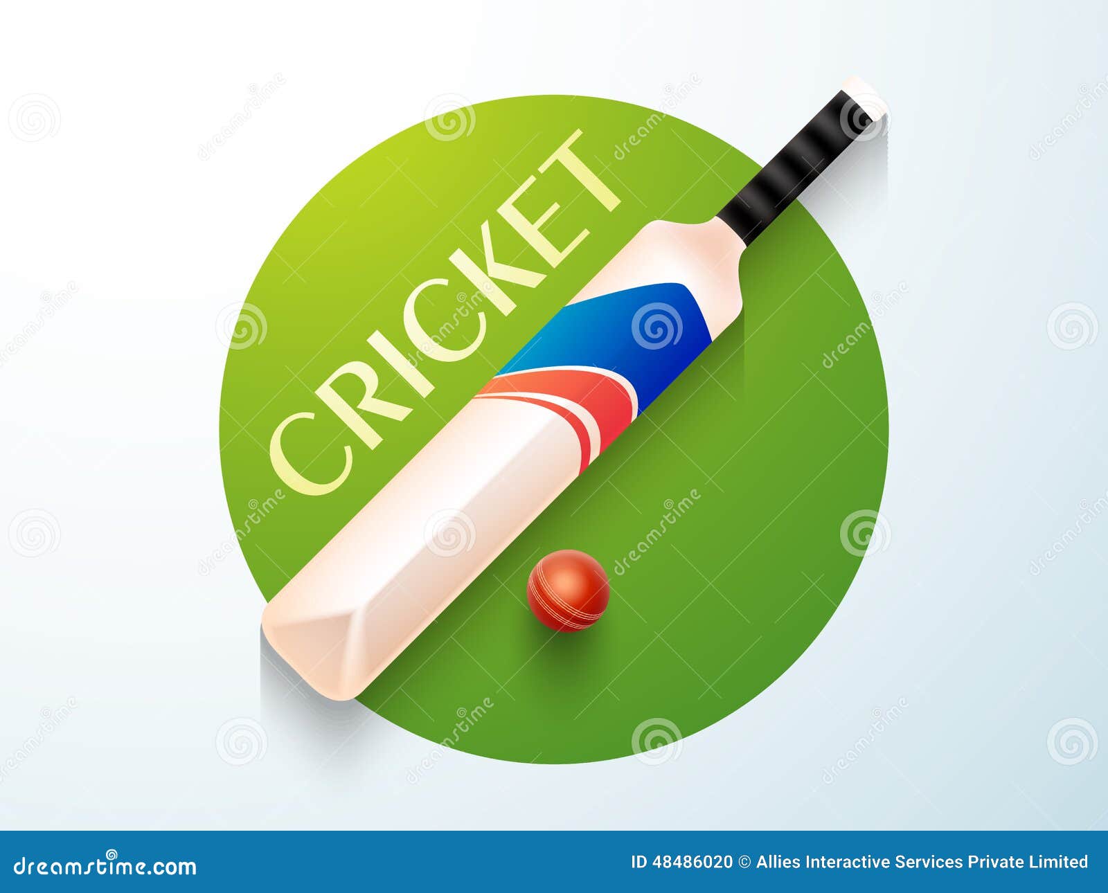 Sticker or Label Design for Cricket. Stock Illustration - Illustration ...