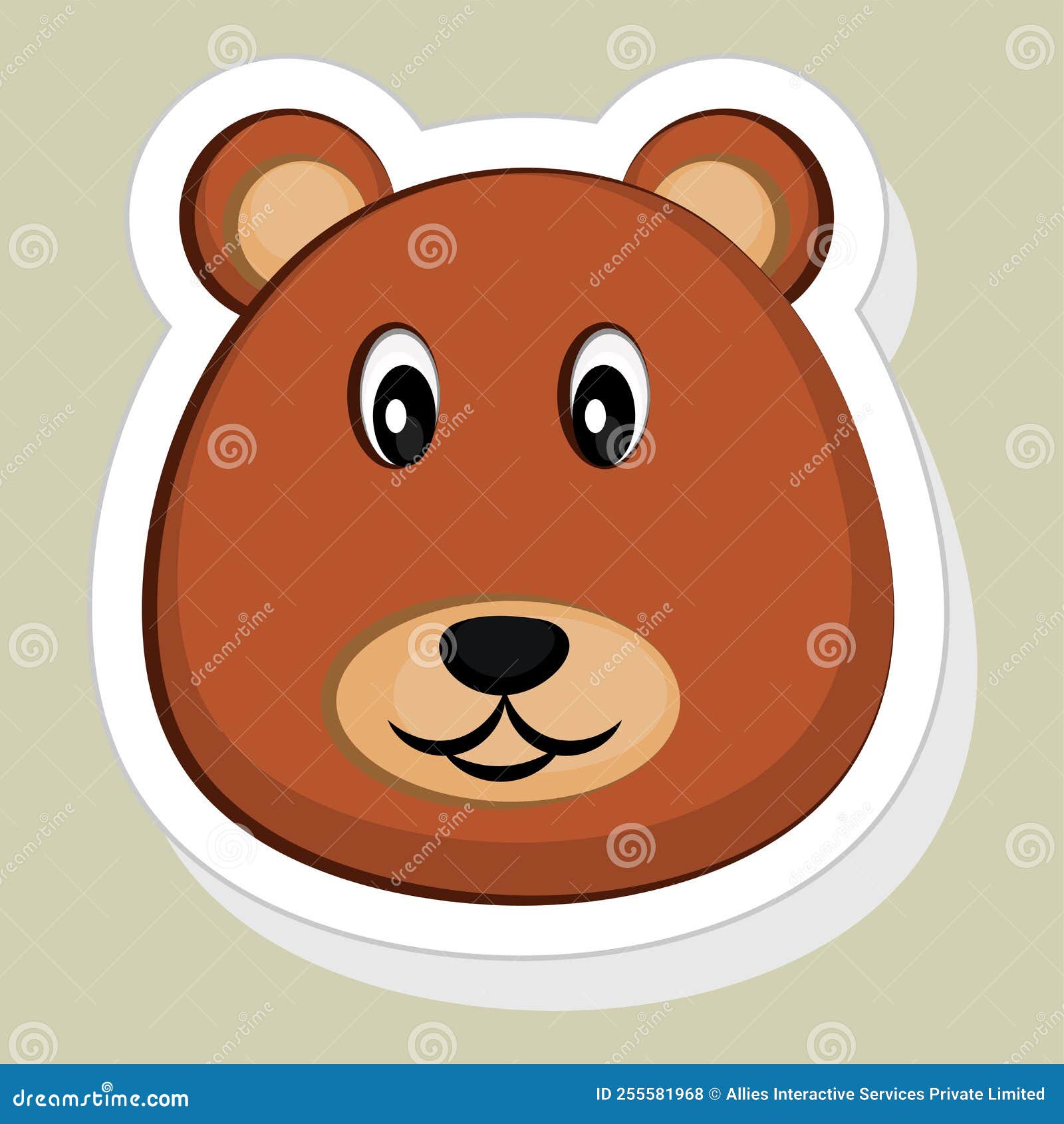 Sticker or label of Bear stock illustration. Illustration of adorable ...