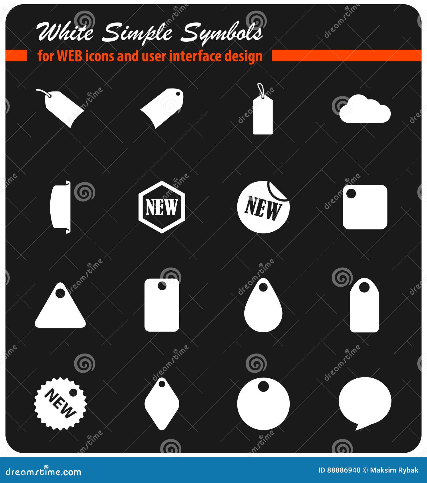 Sticker and label icon set stock illustration. Illustration of business ...