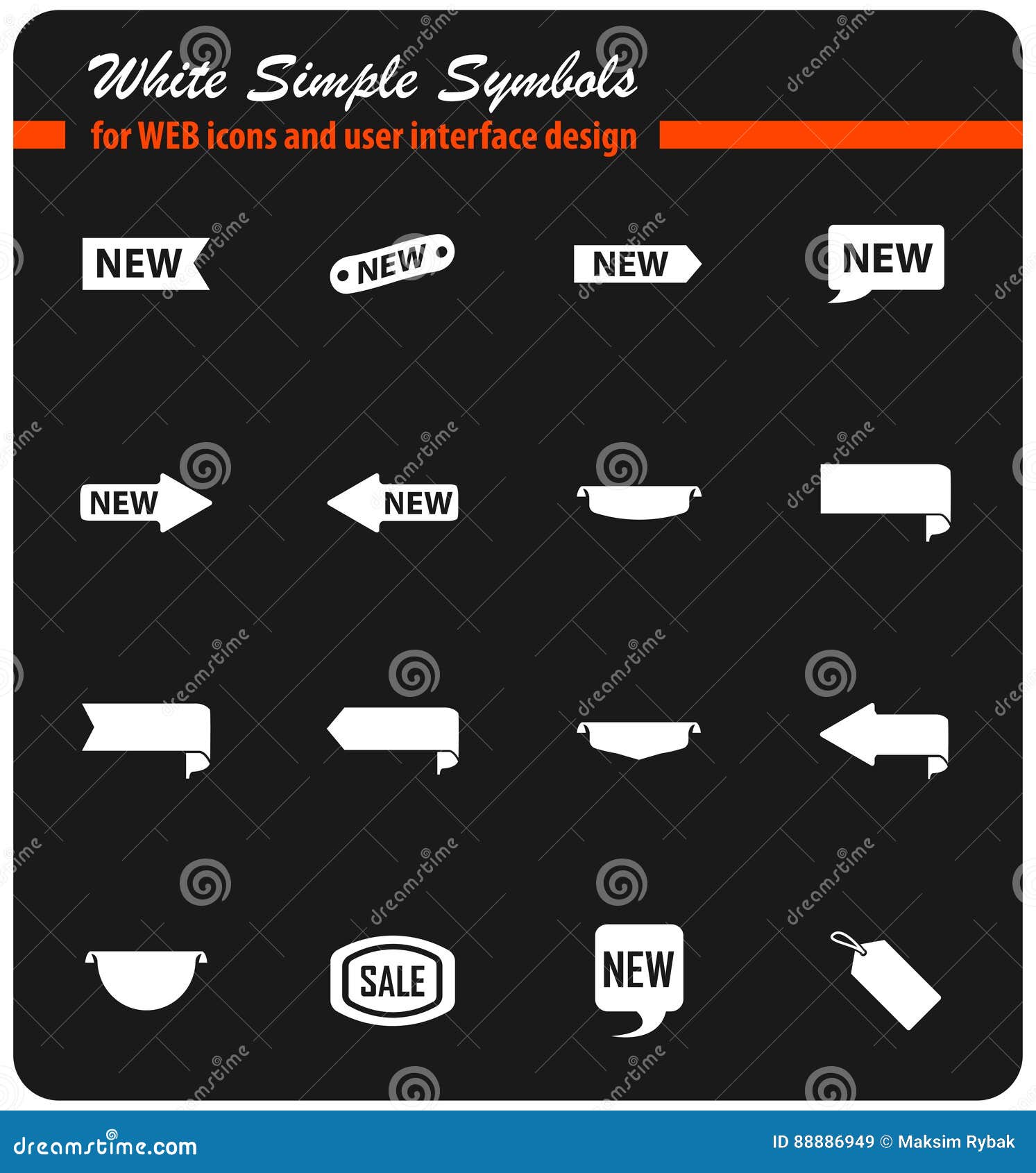 Sticker and label icon set stock illustration. Illustration of button ...