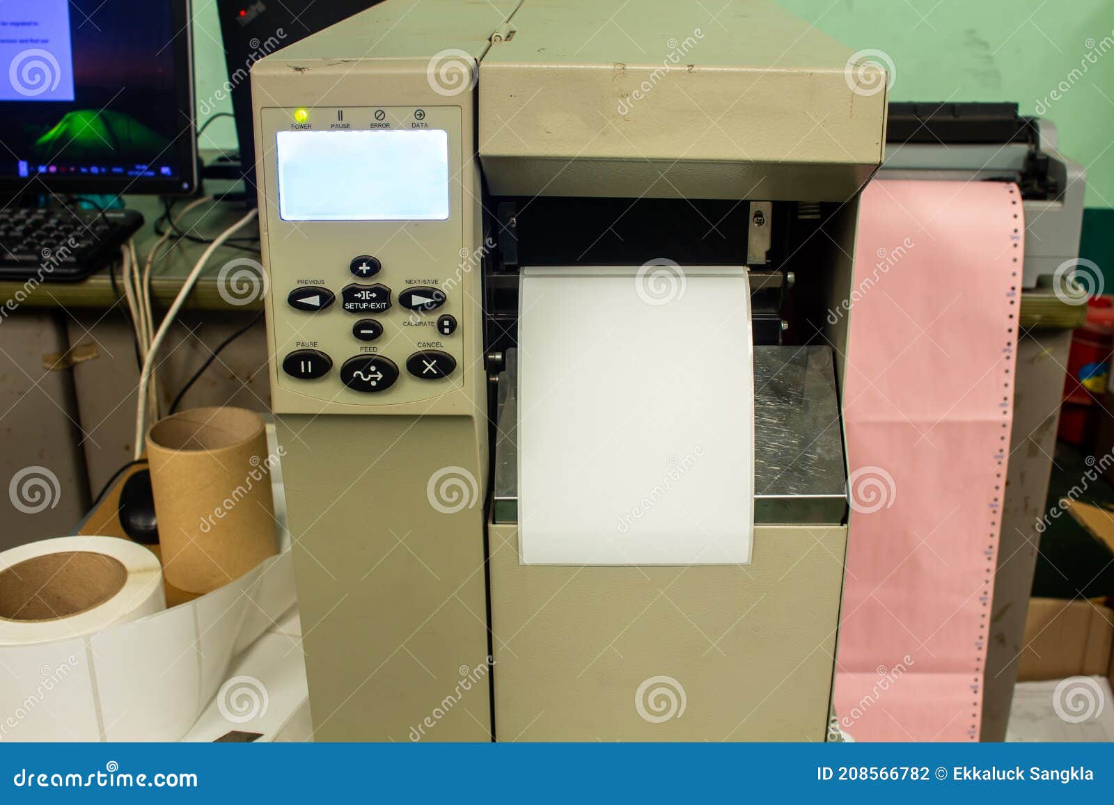 Sticker Label Printer. Barcode Digital Printer and Applicator Machine ...