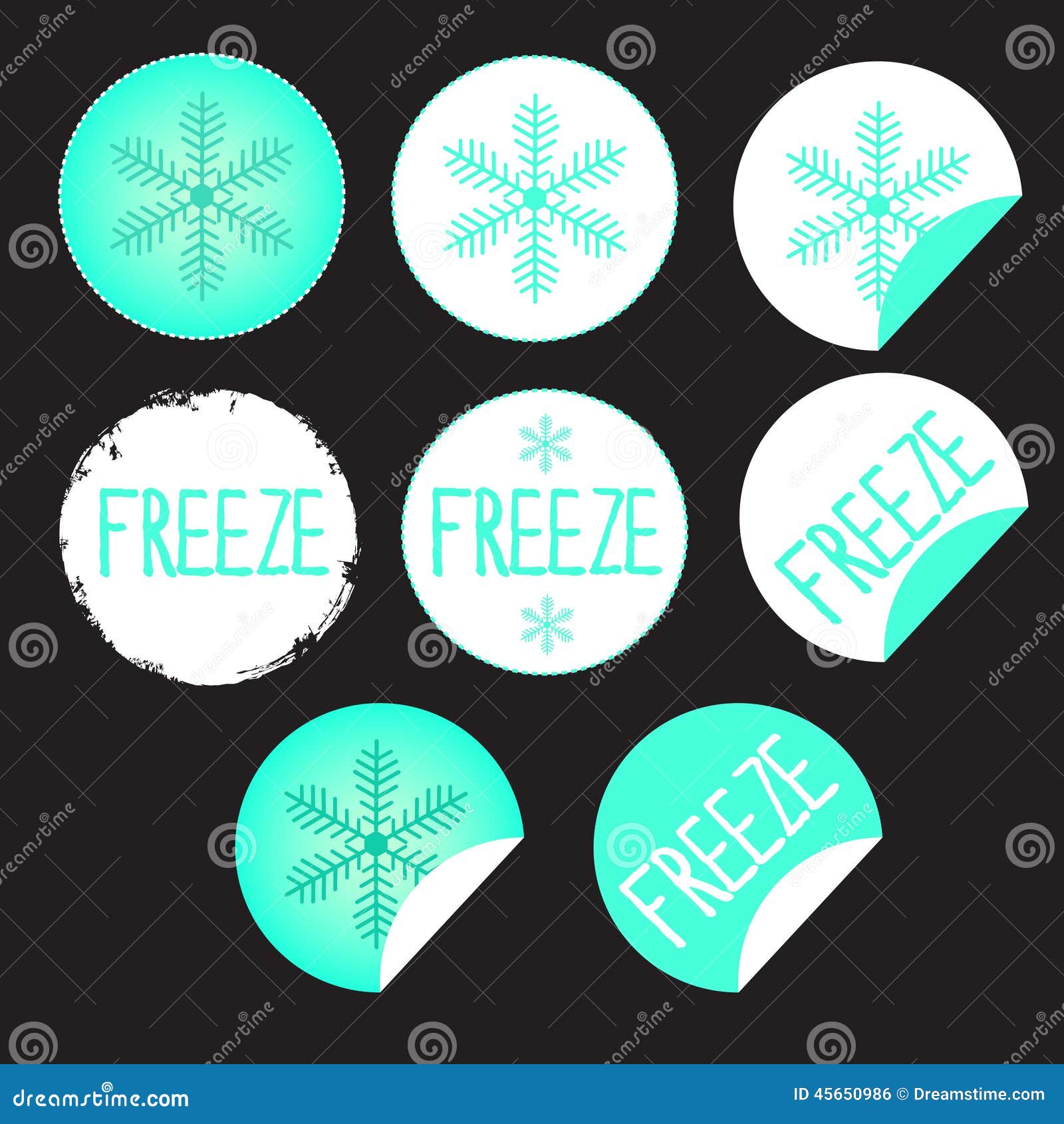 Sticker Label Products with Snowflake Stock Vector - Illustration of ...