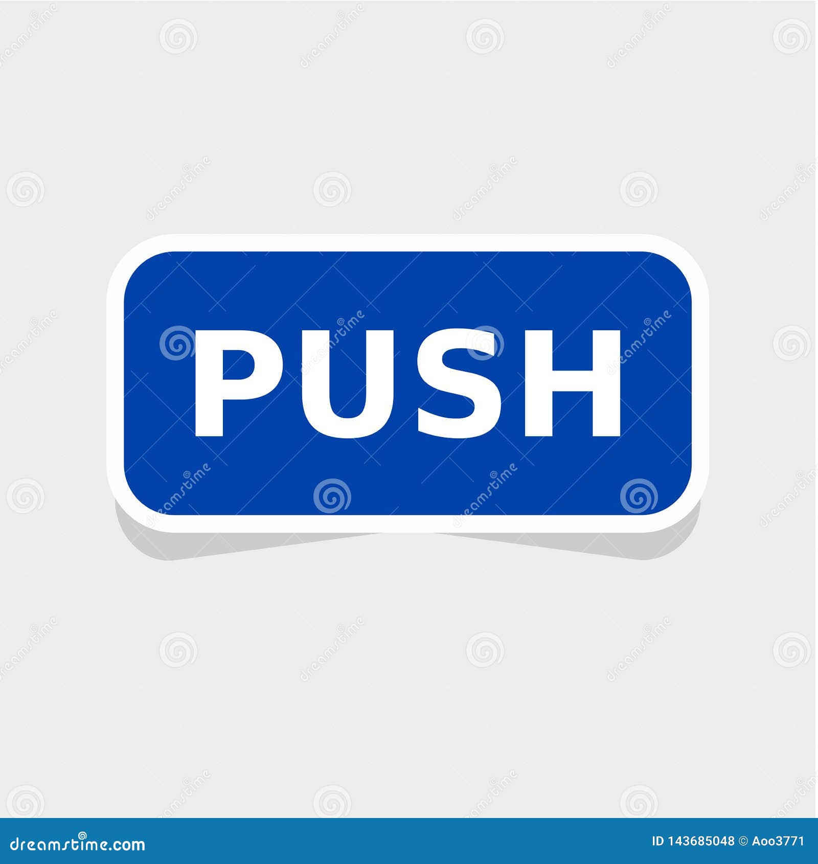 Sticker label push stock illustration. Illustration of plate - 143685048