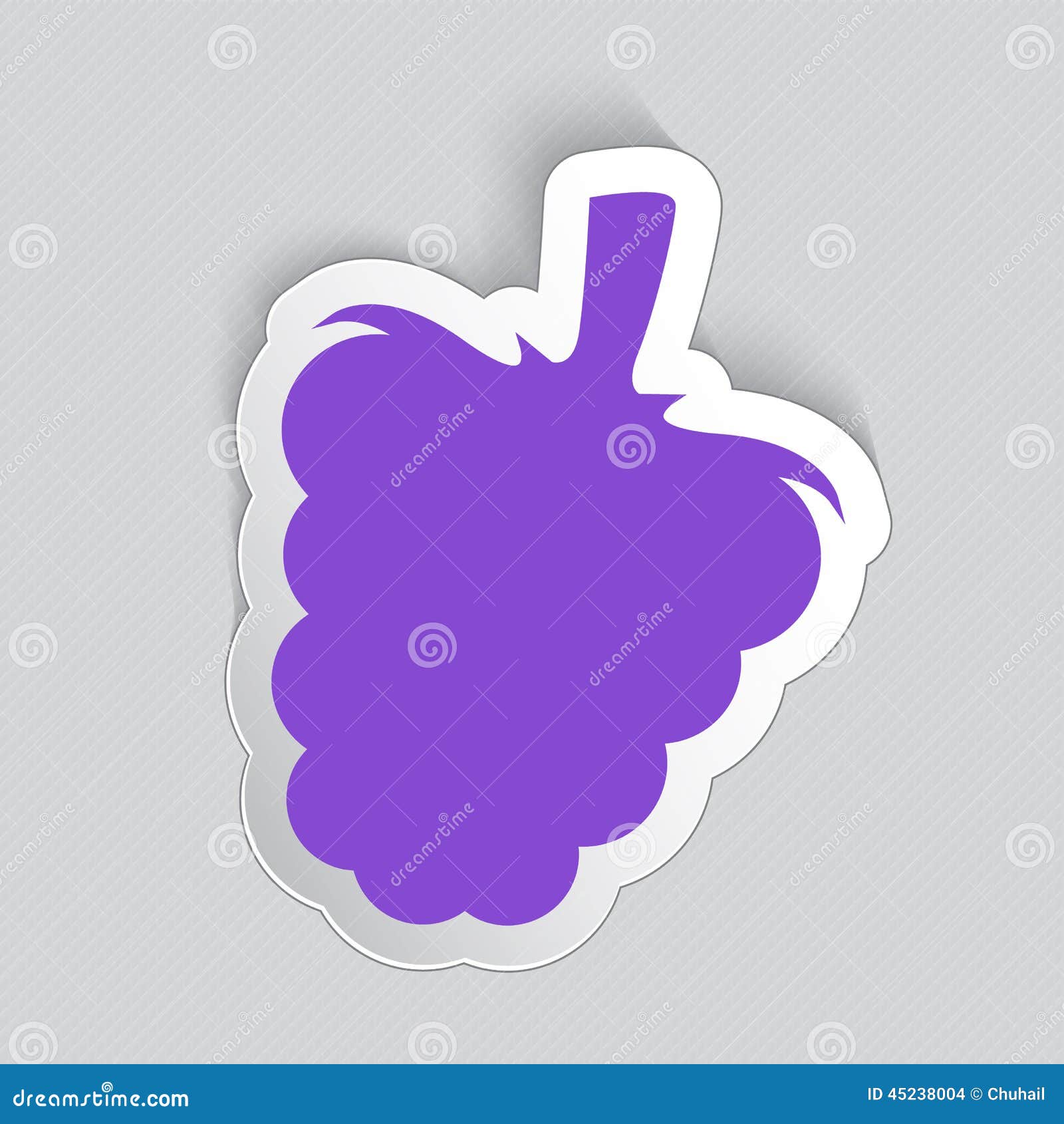 Sticker Label in a Shape of Grape. Stock Vector - Illustration of crop ...