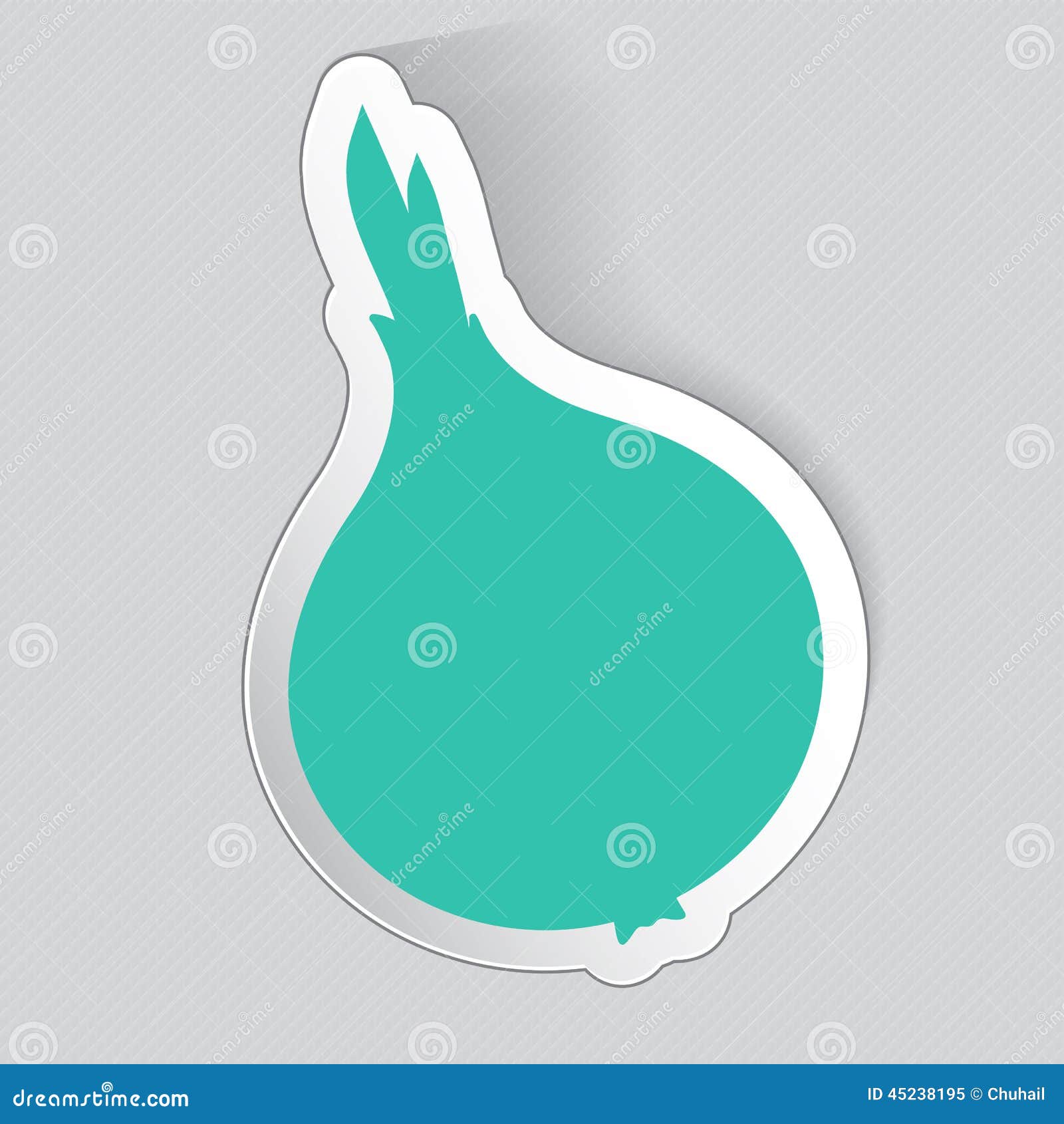 Sticker Label in a Shape of Onion. Stock Vector - Illustration of food ...