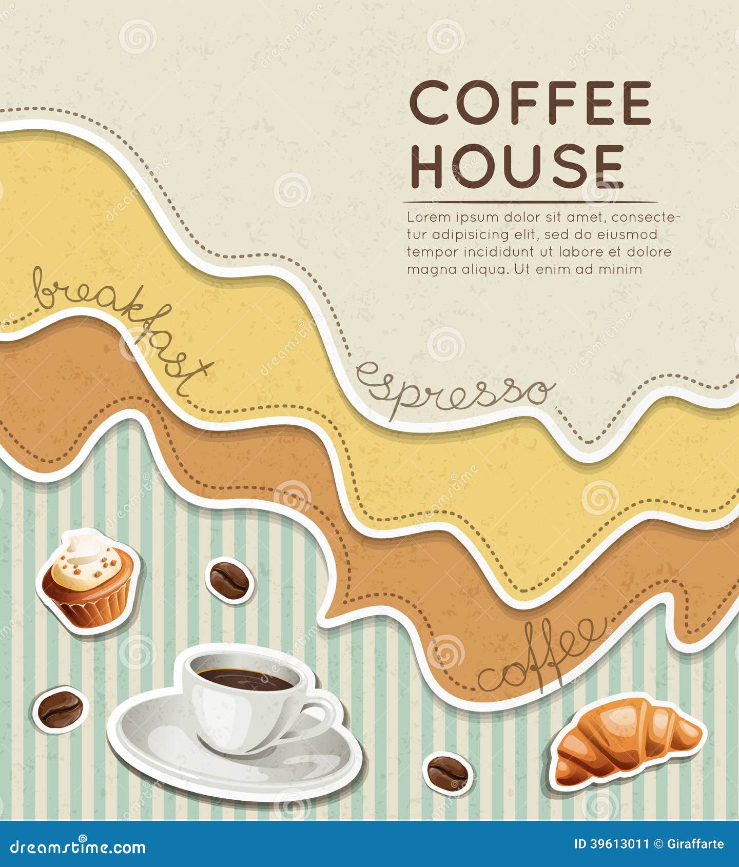 Sticker Label Style Coffee Background Stock Vector - Illustration of ...