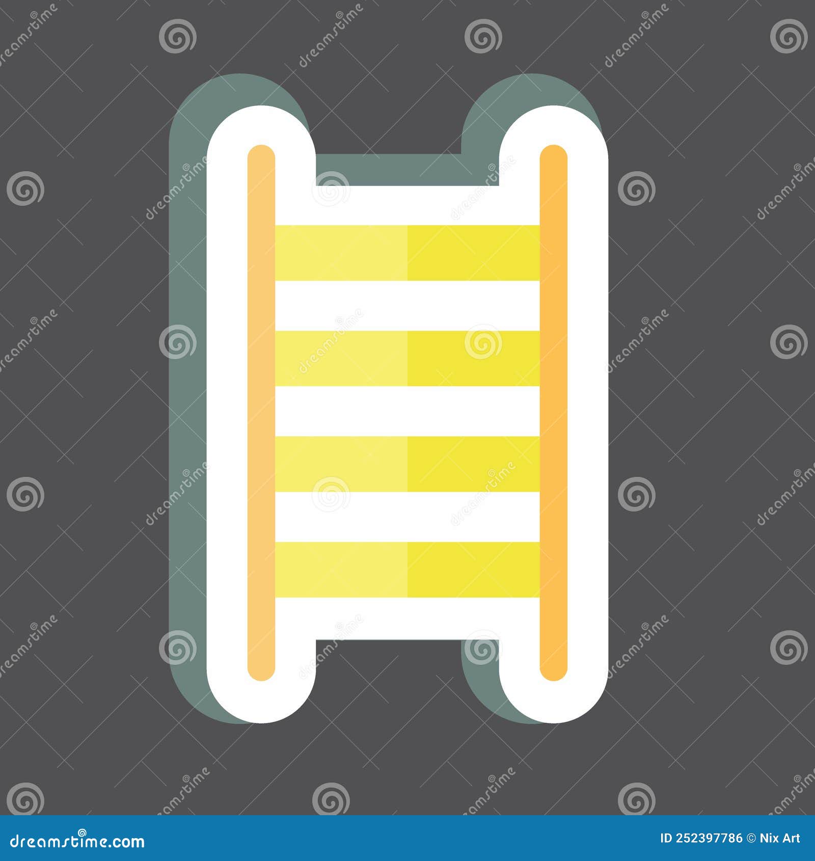 Sticker Ladder. Suitable for Garden Symbol. Simple Design Editable ...