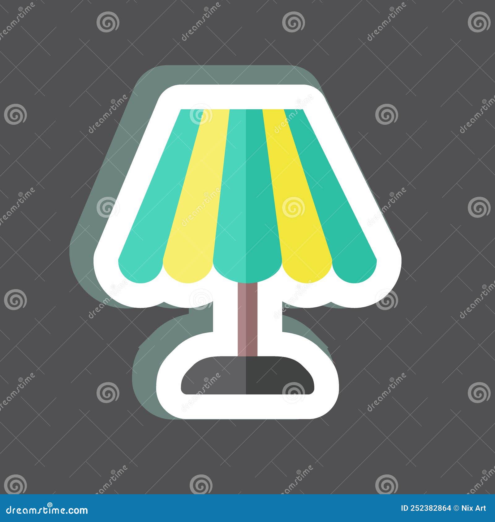 Sticker Lamp. Suitable for Web Interface Symbol. Simple Design Editable ...