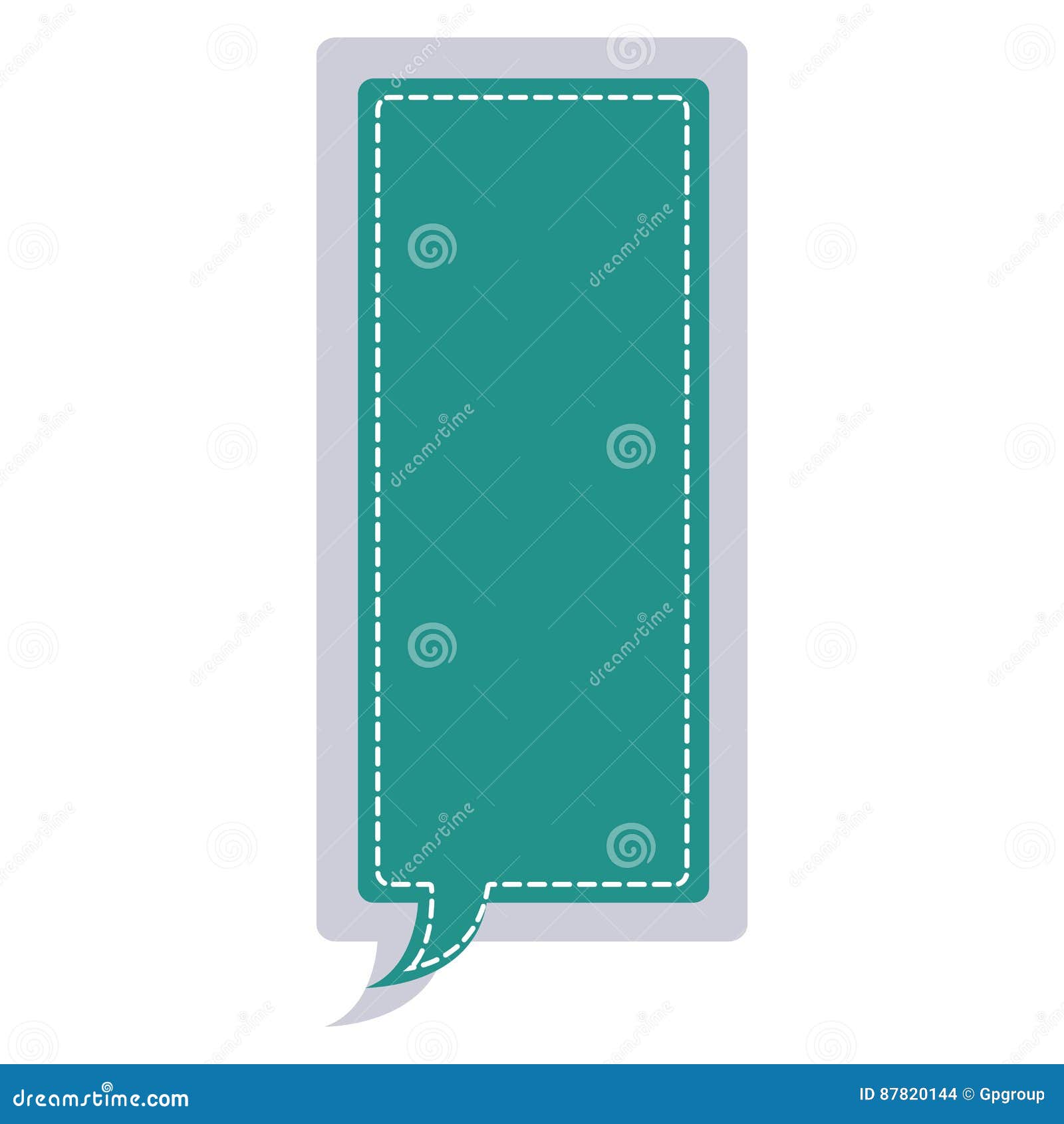 Sticker Large Rectangle Frame Callout Dialogue Stock Illustration ...