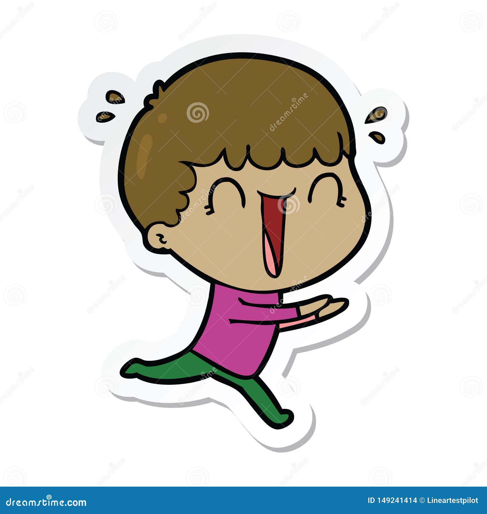 Sticker Of A Laughing Polar Bear Cartoon | CartoonDealer.com #149246331