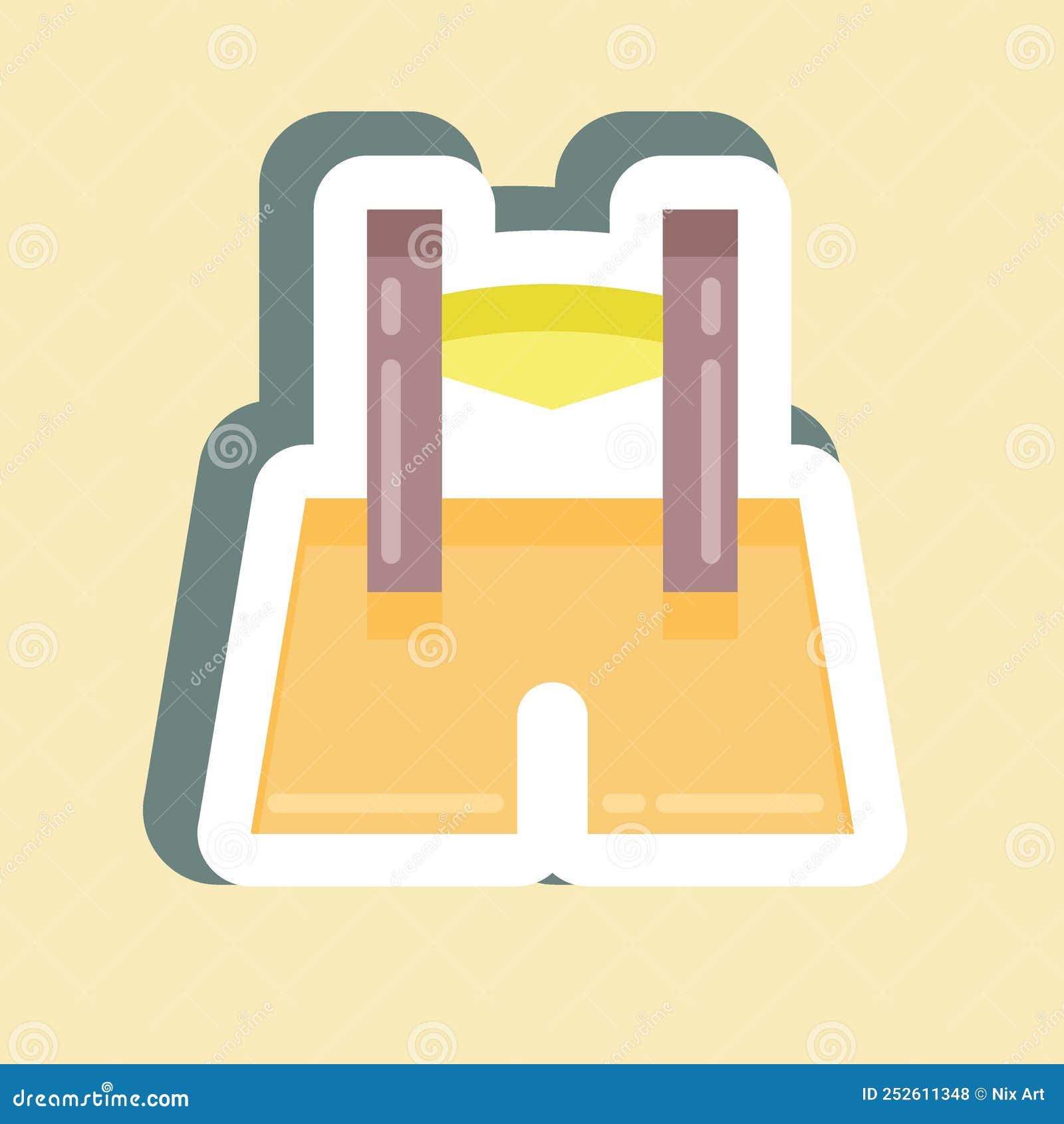 Sticker Lederhose. Suitable For Education Symbol. Simple Design ...