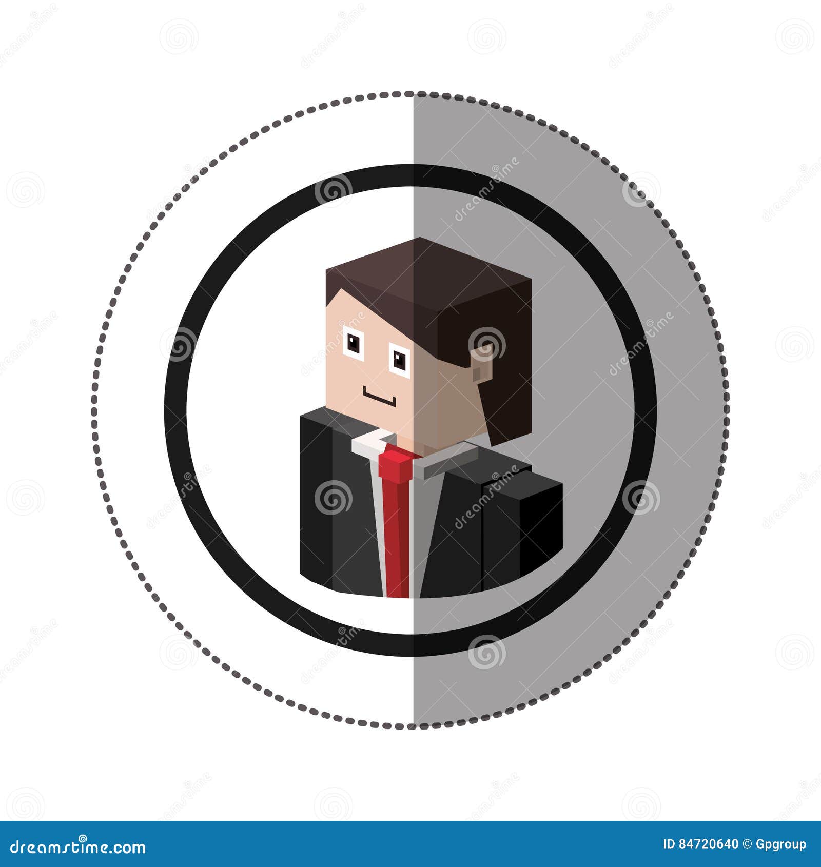Sticker Lego with Portrait Man with Formal Suit Stock Vector ...