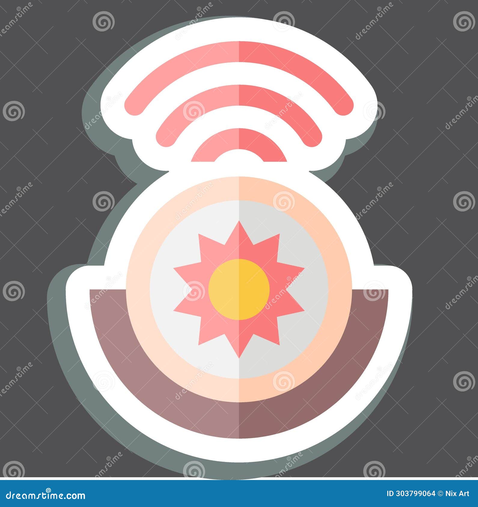 Sticker Light Detection Sensor. Related To Smart Home Symbol. Simple ...