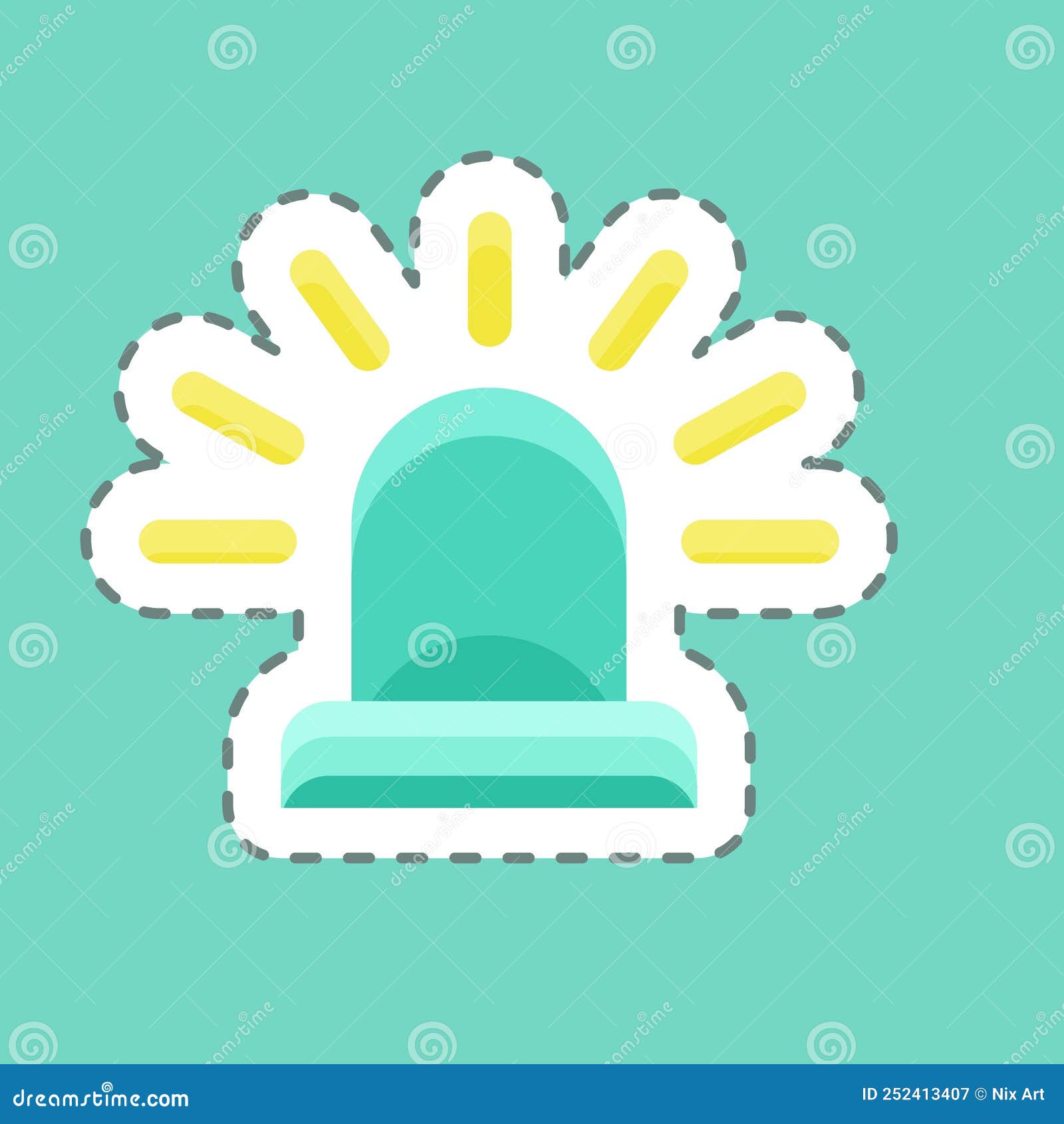 Sticker Line Cut Alert. Suitable for Security Symbol. Simple Design ...