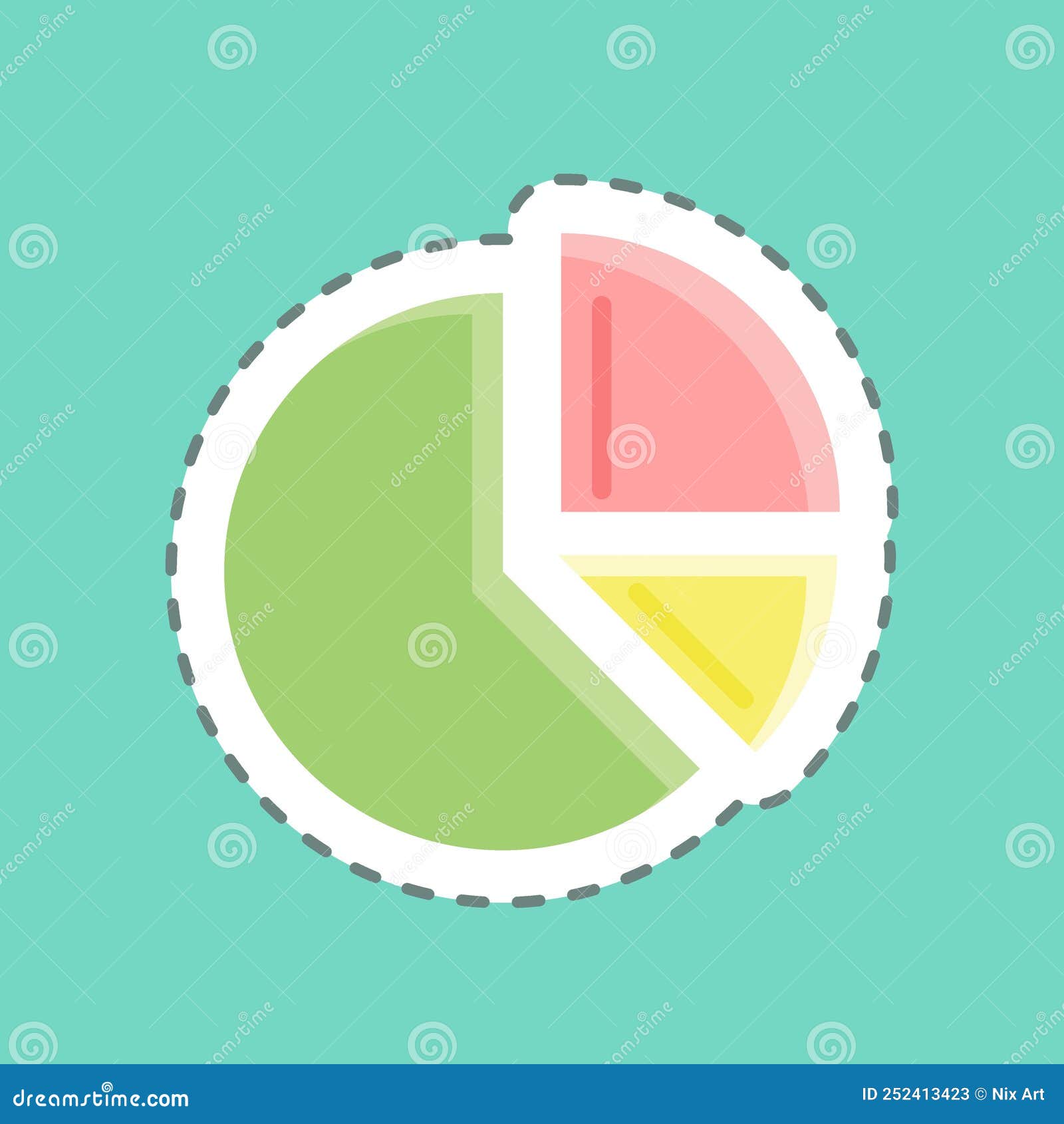 Sticker Line Cut Analytics. Suitable for Startup Symbol. Simple Design ...