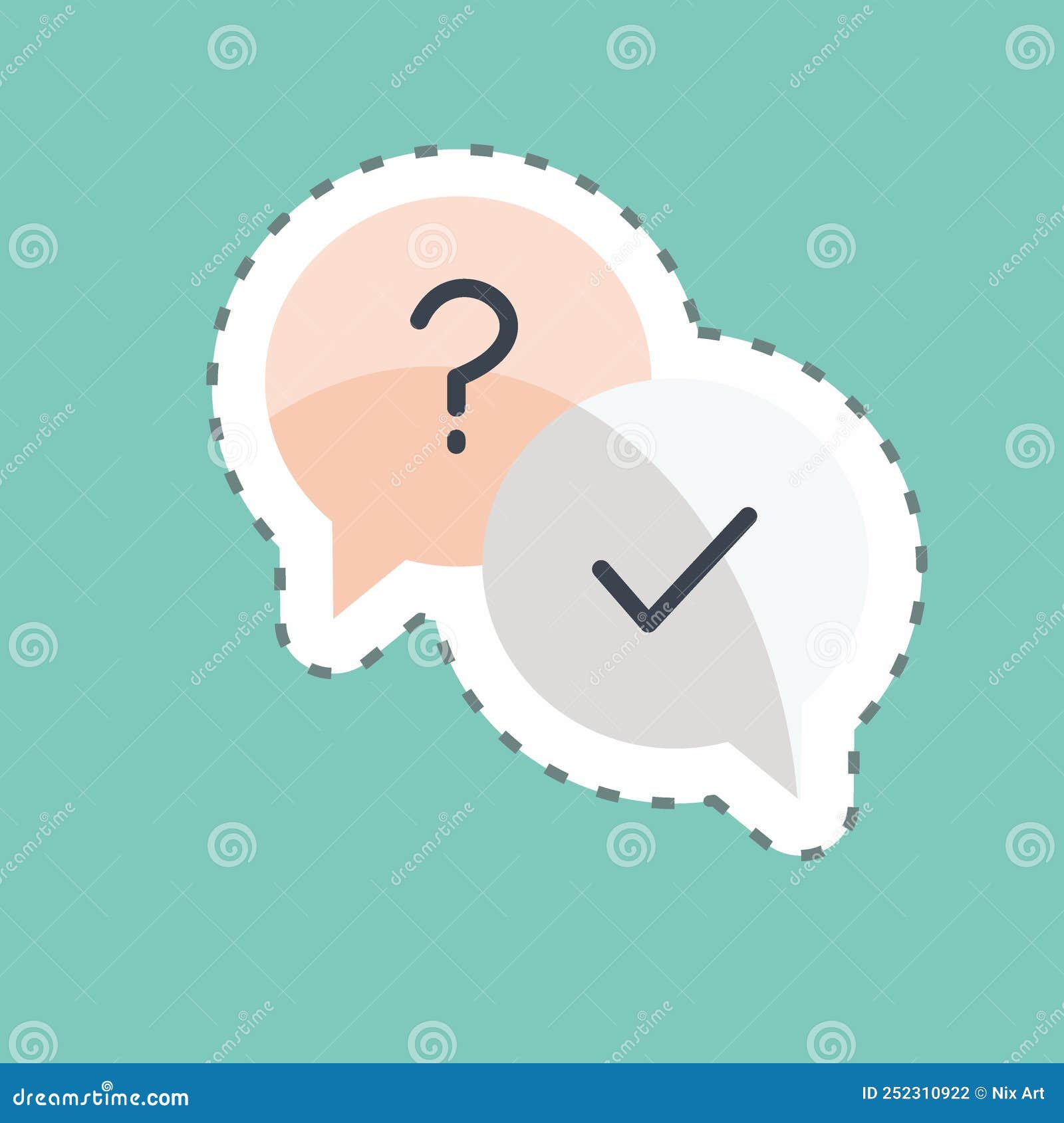 Sticker Line Cut Answer. Suitable for Feedback Symbol. Simple Design ...