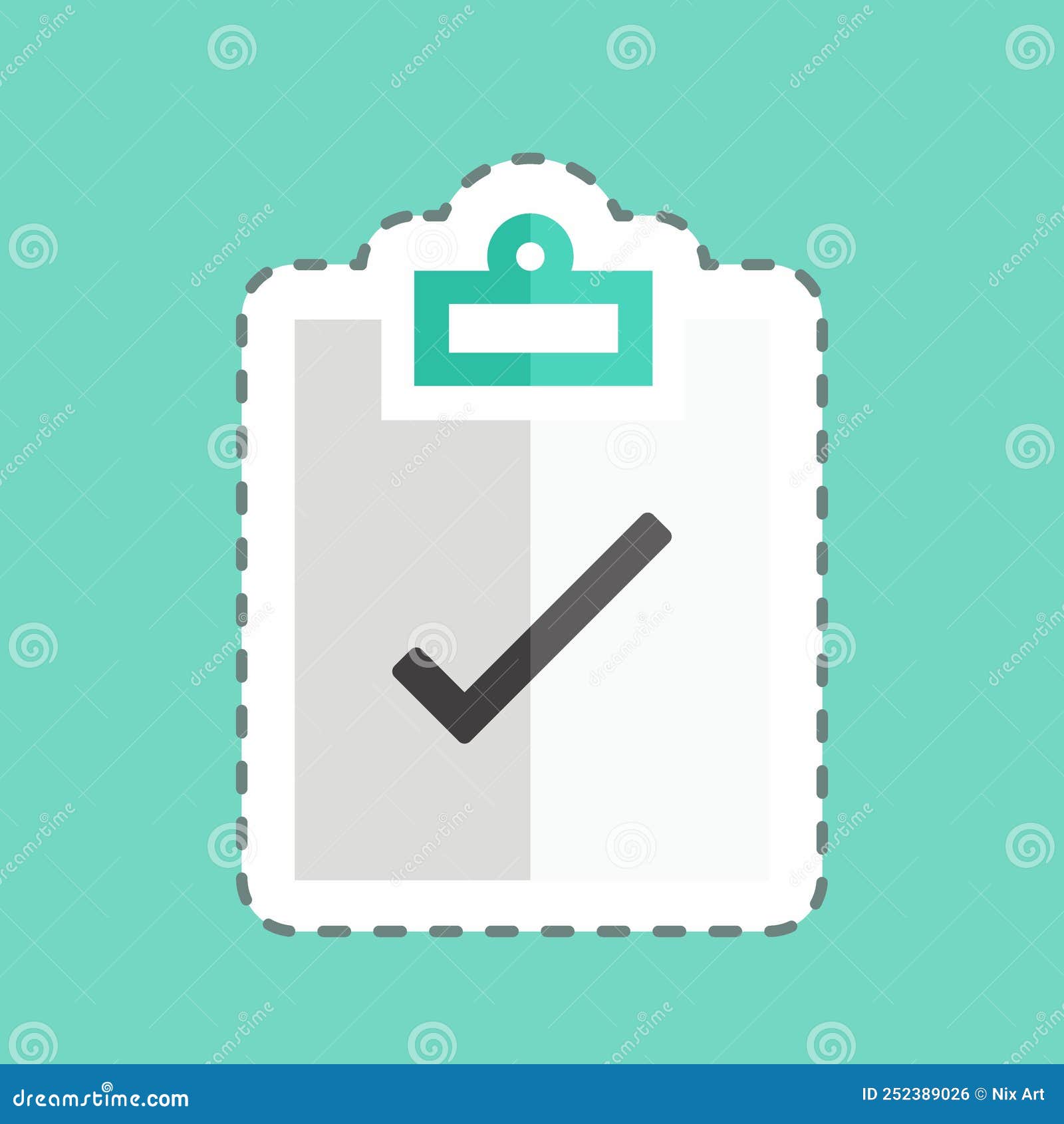 Sticker Line Cut Assignment Turned. Suitable for Infographics Symbol ...