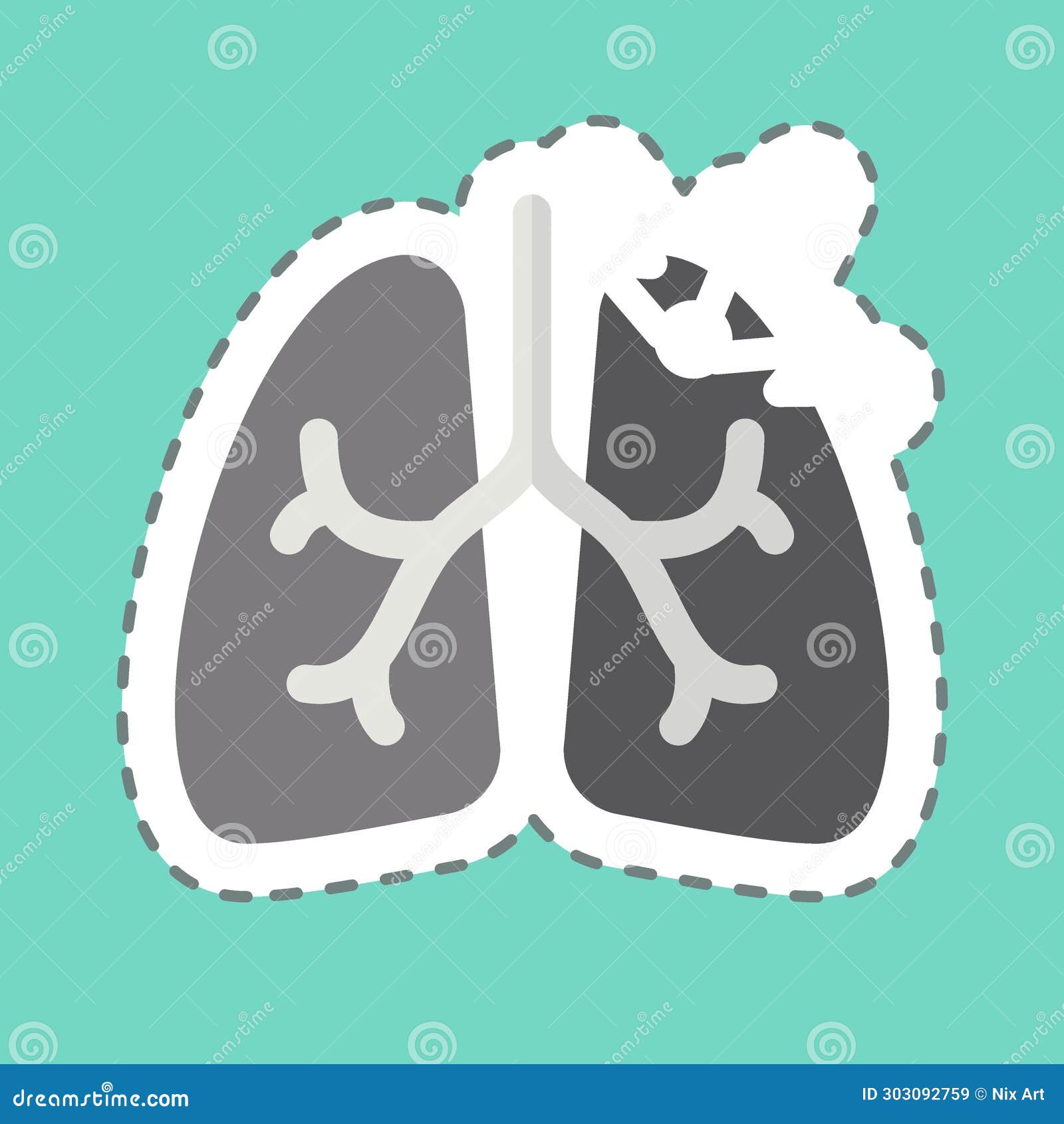 Sticker Line Cut Asthma. Related To Respiratory Therapy Symbol. Simple ... Sticker Line Cut Asthma. Related To Respiratory Therapy Symbol. Simple ...