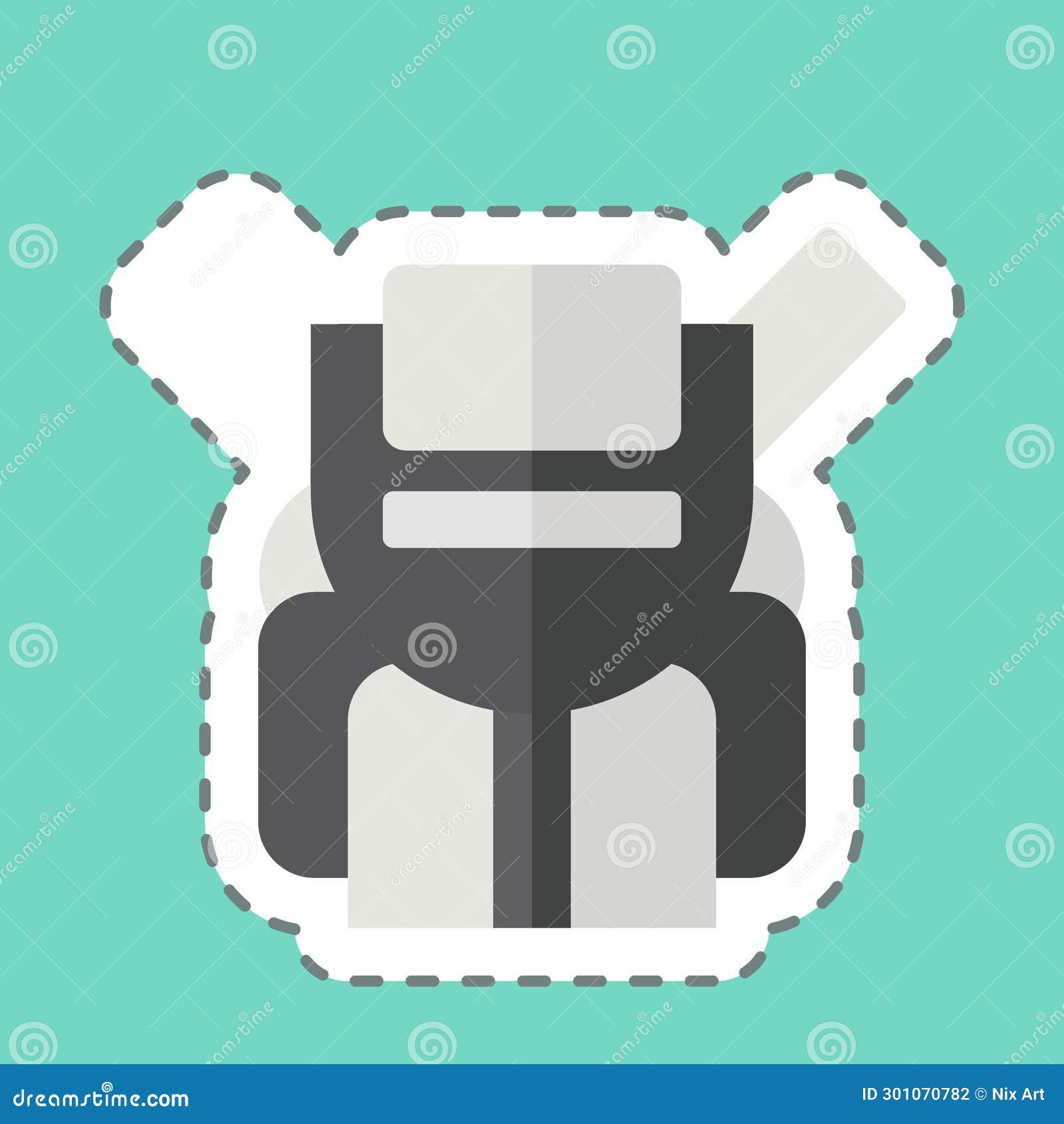 Sticker Line Cut Backpack. Related To Backpacker Symbol. Simple Design ...
