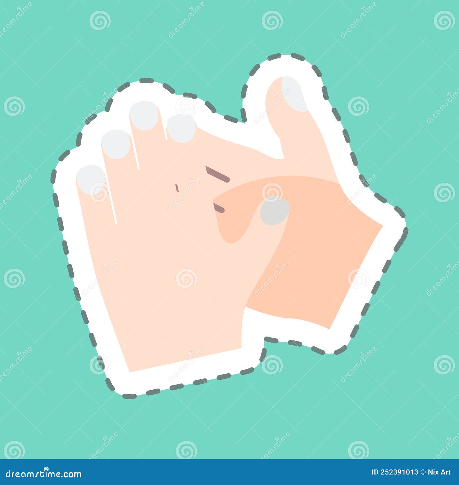Sticker Line Cut Clapping Hands. Suitable for Hand Actions Symbol ...