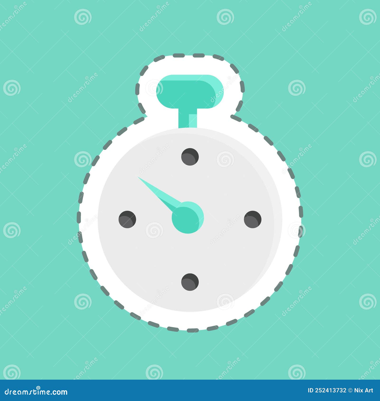 Sticker Line Cut Deadline. Suitable for Startup Symbol. Simple Design ...