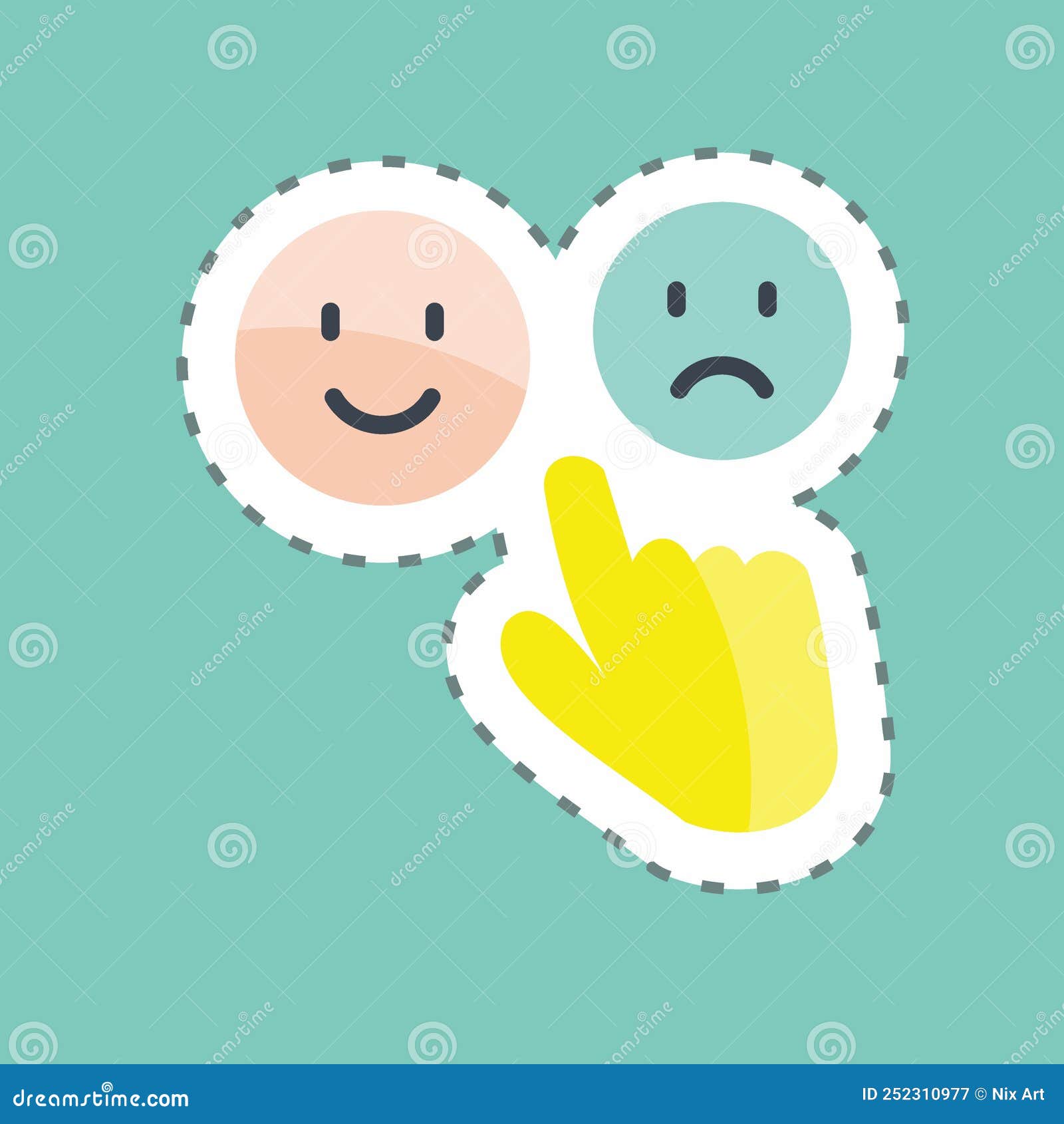 Sticker Line Cut Feedback 1. Suitable for Feedback Symbol. Simple ...