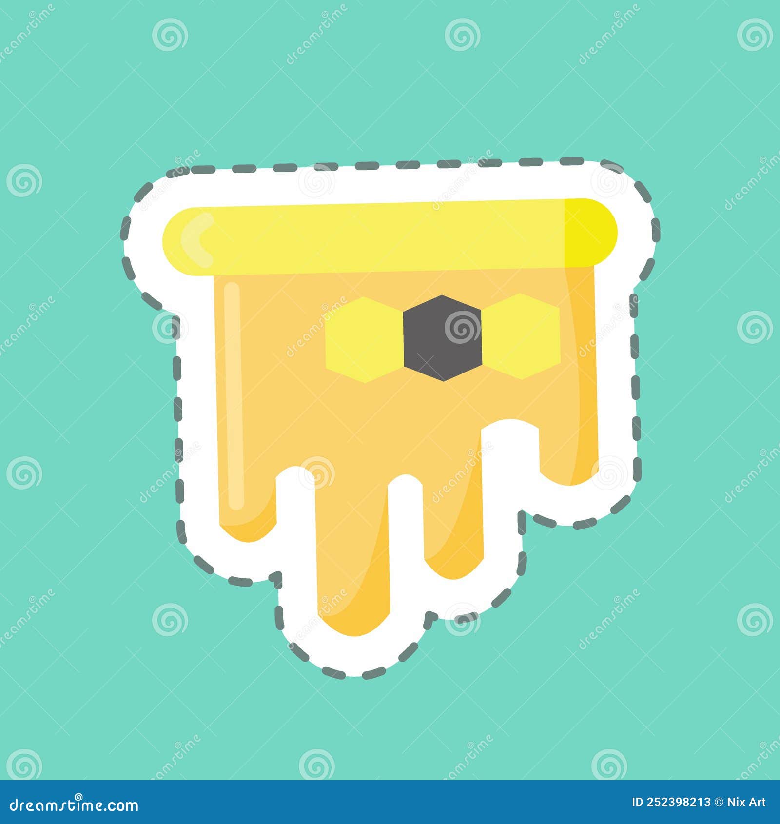 Sticker Line Cut Hive Frame. Suitable for Bee Farm. Simple Design ...