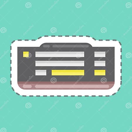 Sticker Line Cut Keyboard. Suitable for Computer Components Symbol ...