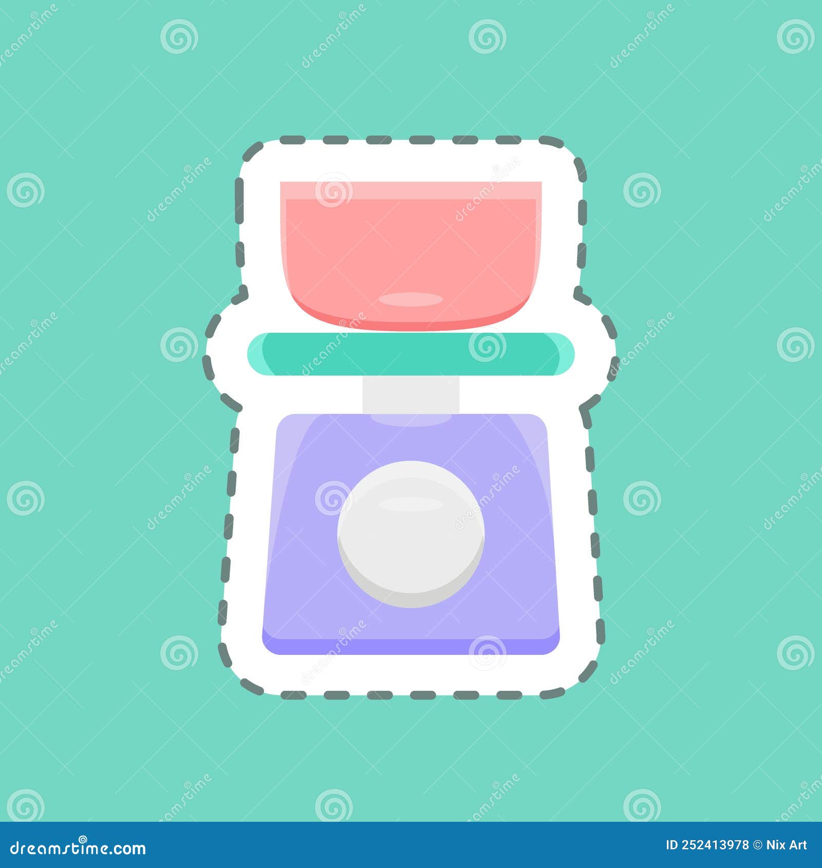 Sticker Line Cut Kitchen Scales. Suitable for Bakery Symbol. Simple ...