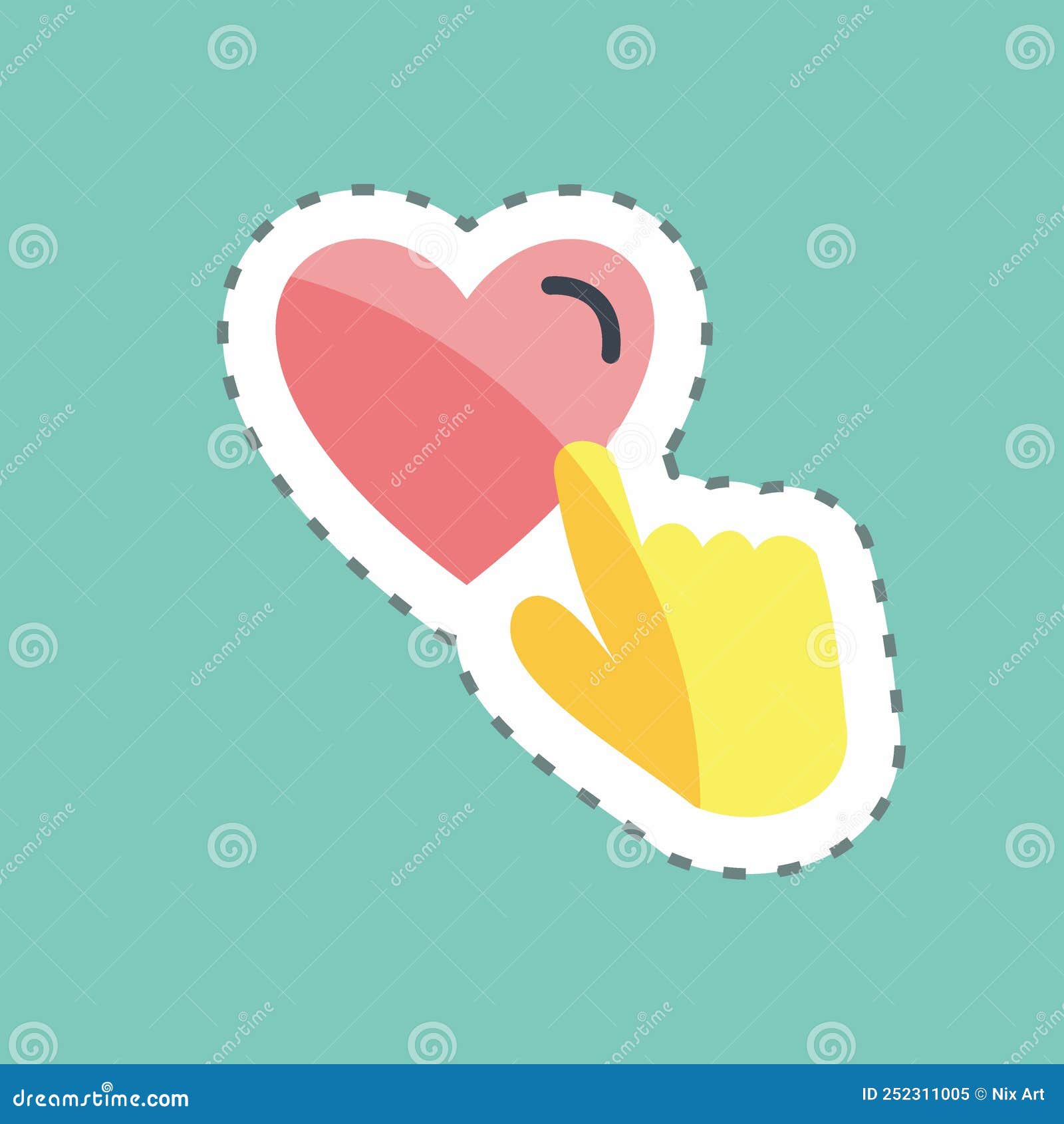 Sticker Line Cut Like. Suitable for Feedback Symbol. Simple Design ...