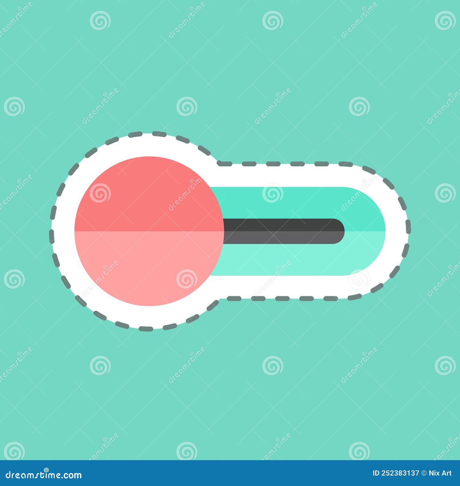 Sticker Line Cut Switch Off. Suitable for Web Interface Symbol. Simple ...