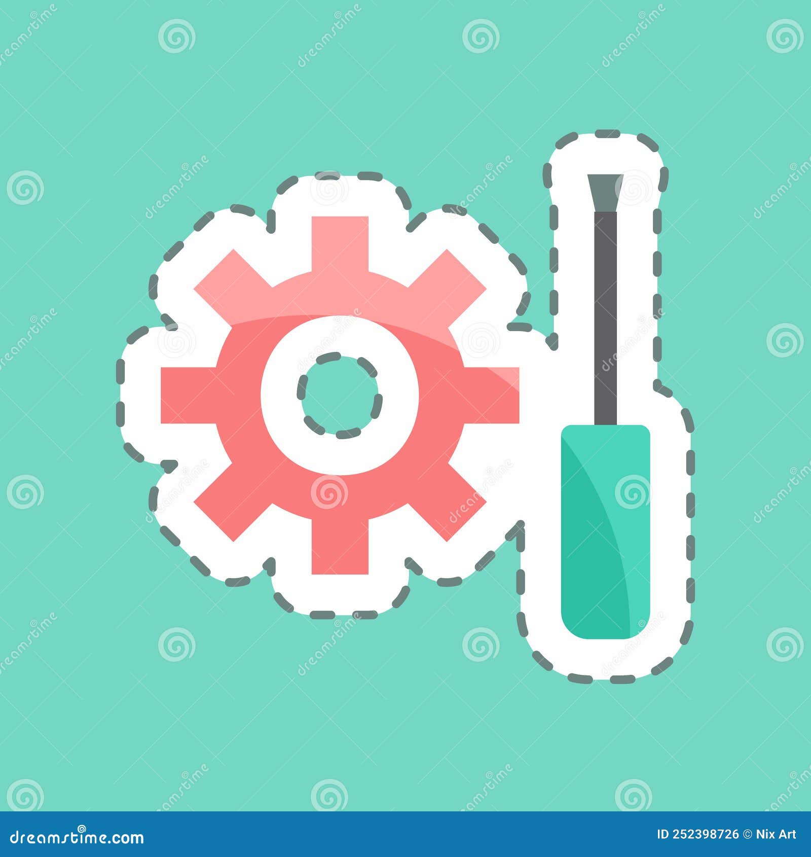 Sticker Line Cut Technical Services. Suitable for Digital Web Symbol ...