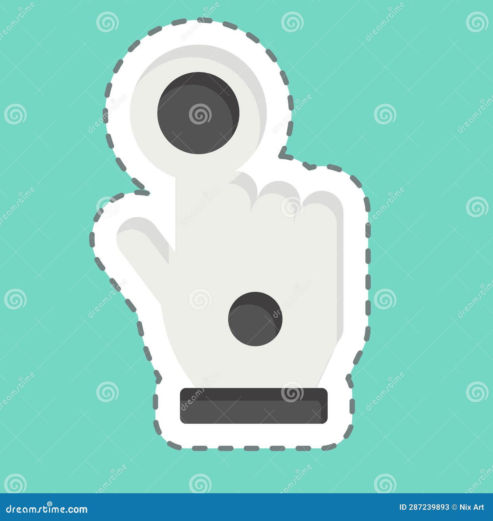 Sticker Line Cut Wired Glove. Related To 3D Visualization Symbol ...