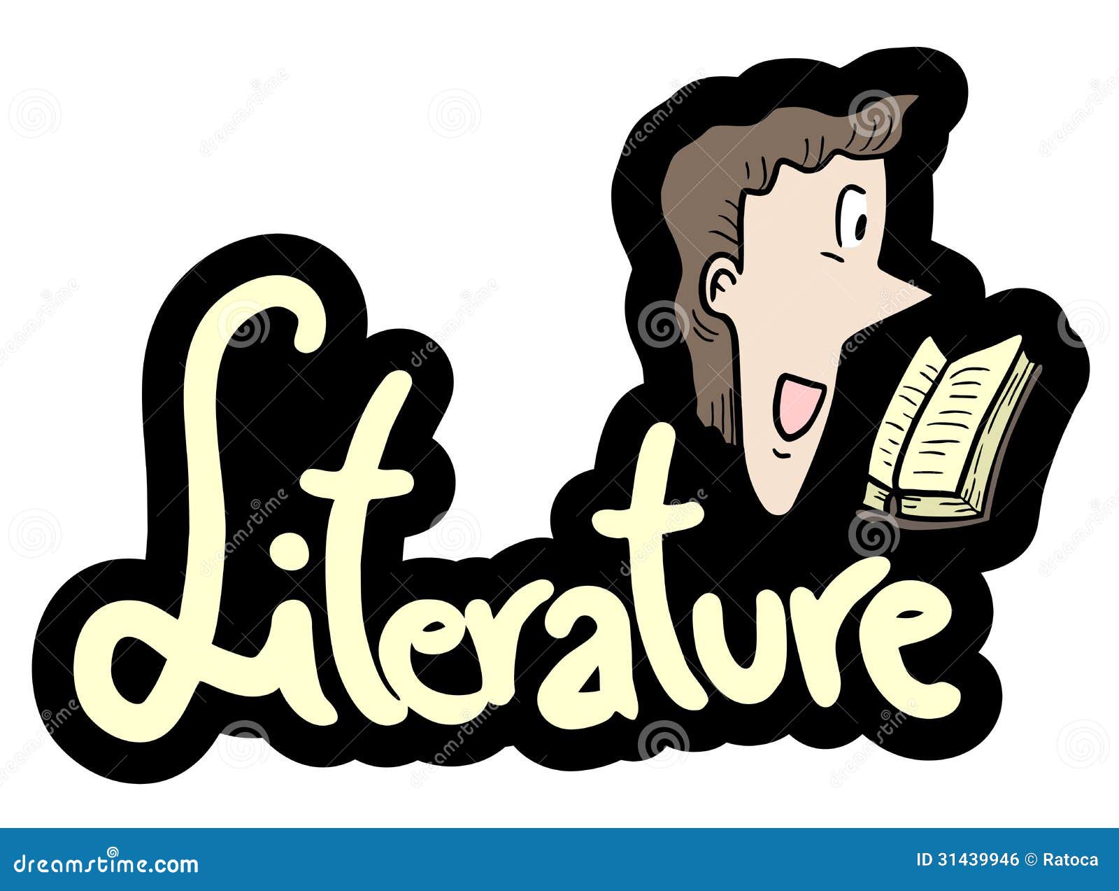 Sticker literature stock vector. Illustration of wallpaper - 31439946