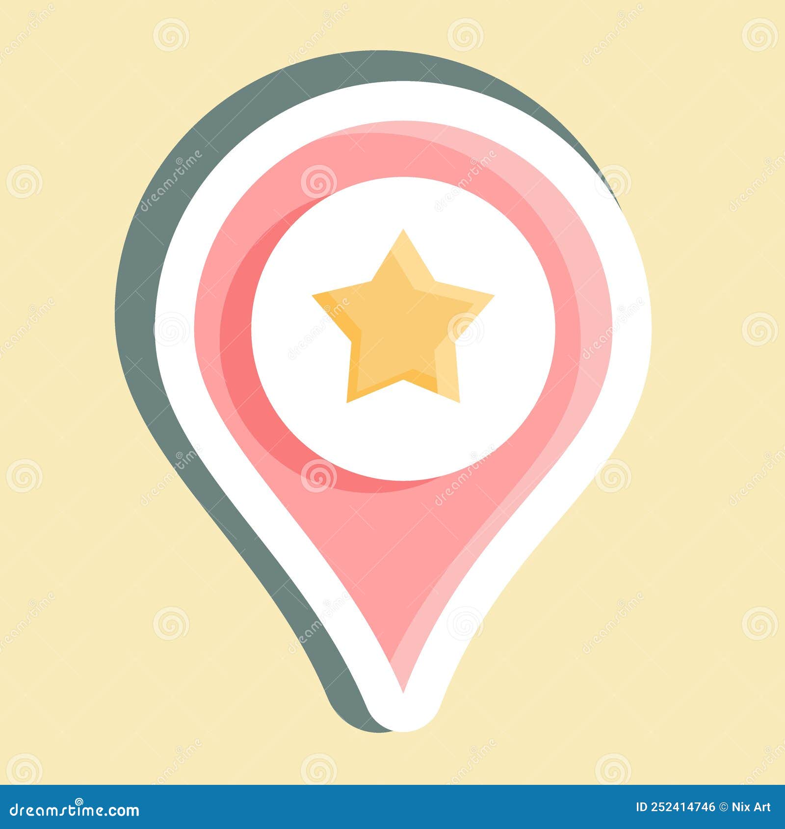 Sticker Location. Suitable for Education. Simple Design Editable ...