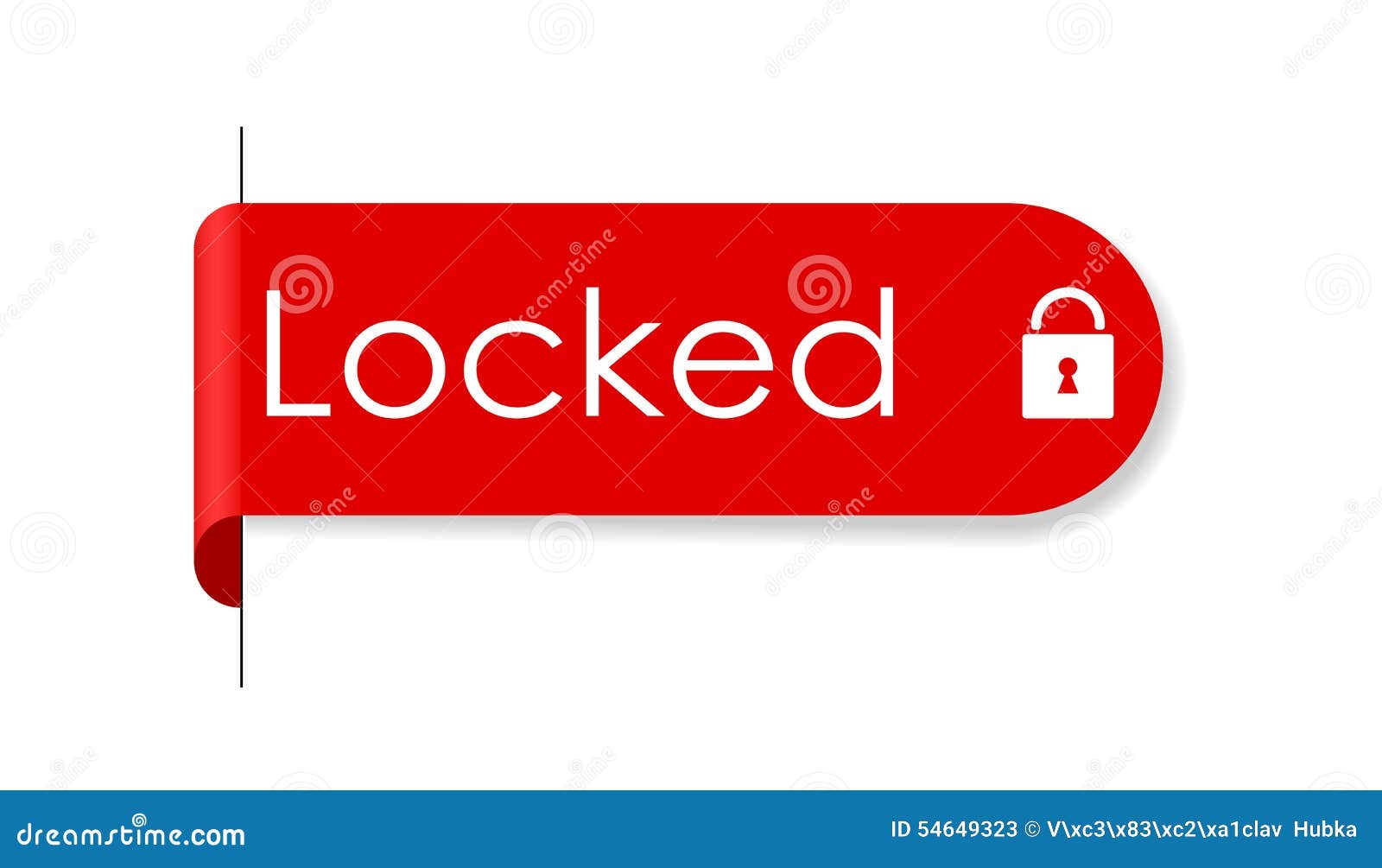 Sticker locked stock vector. Illustration of design, private - 54649323