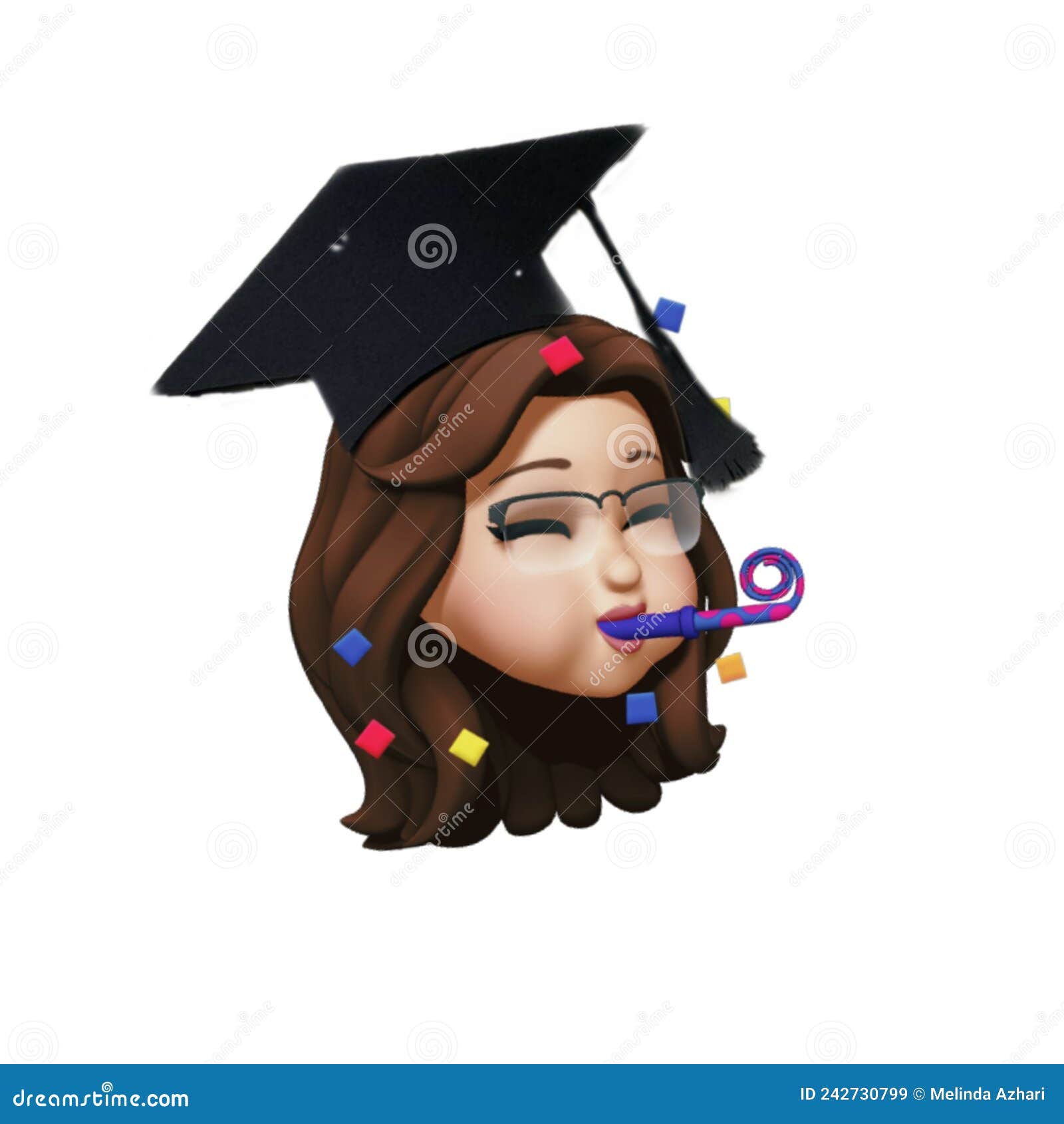 Sticker Logo Graduate Design with White Background Stock Illustration ...