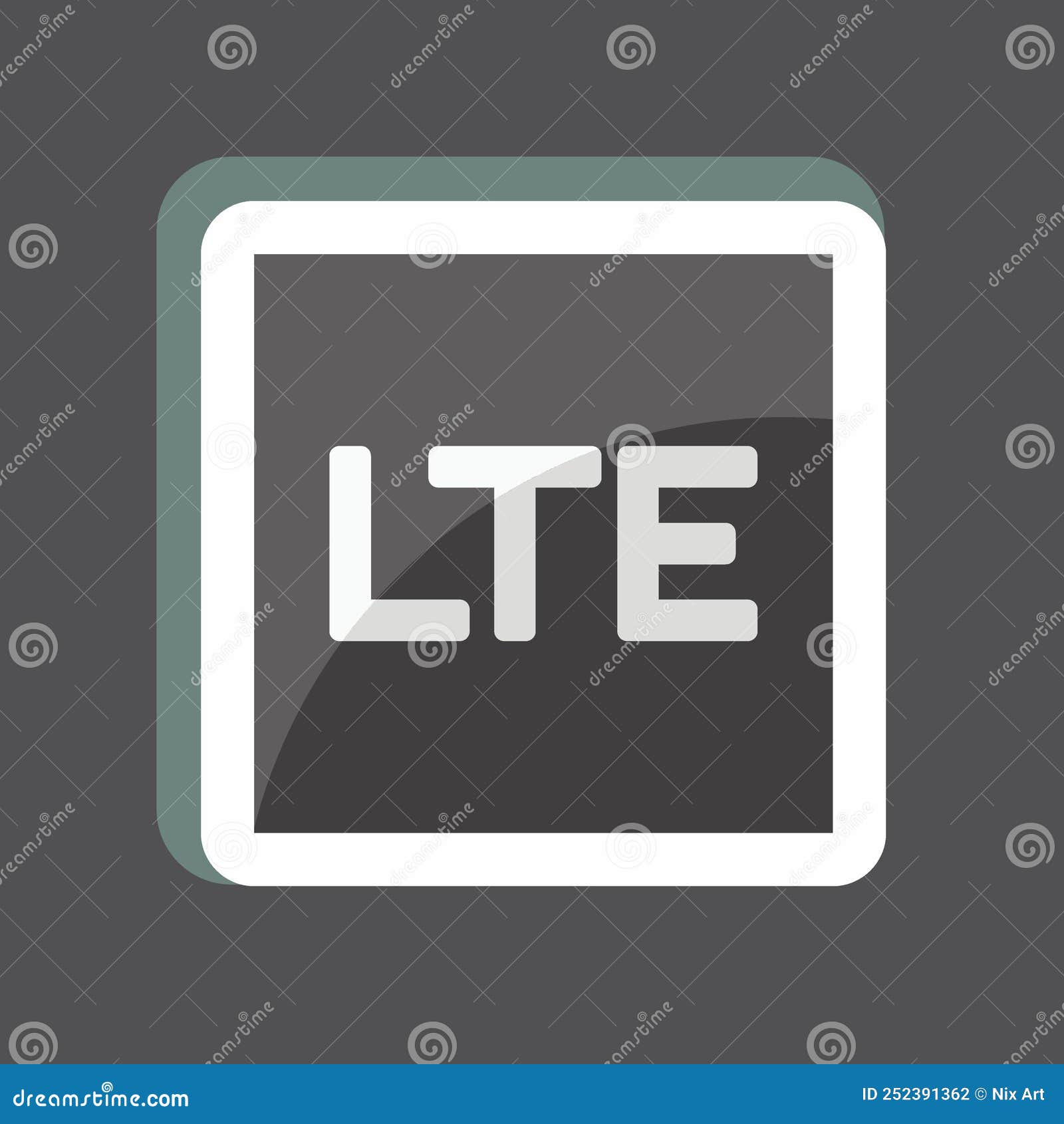 Sticker LTE. Suitable for Mobile Apps Symbol. Simple Design Editable ...